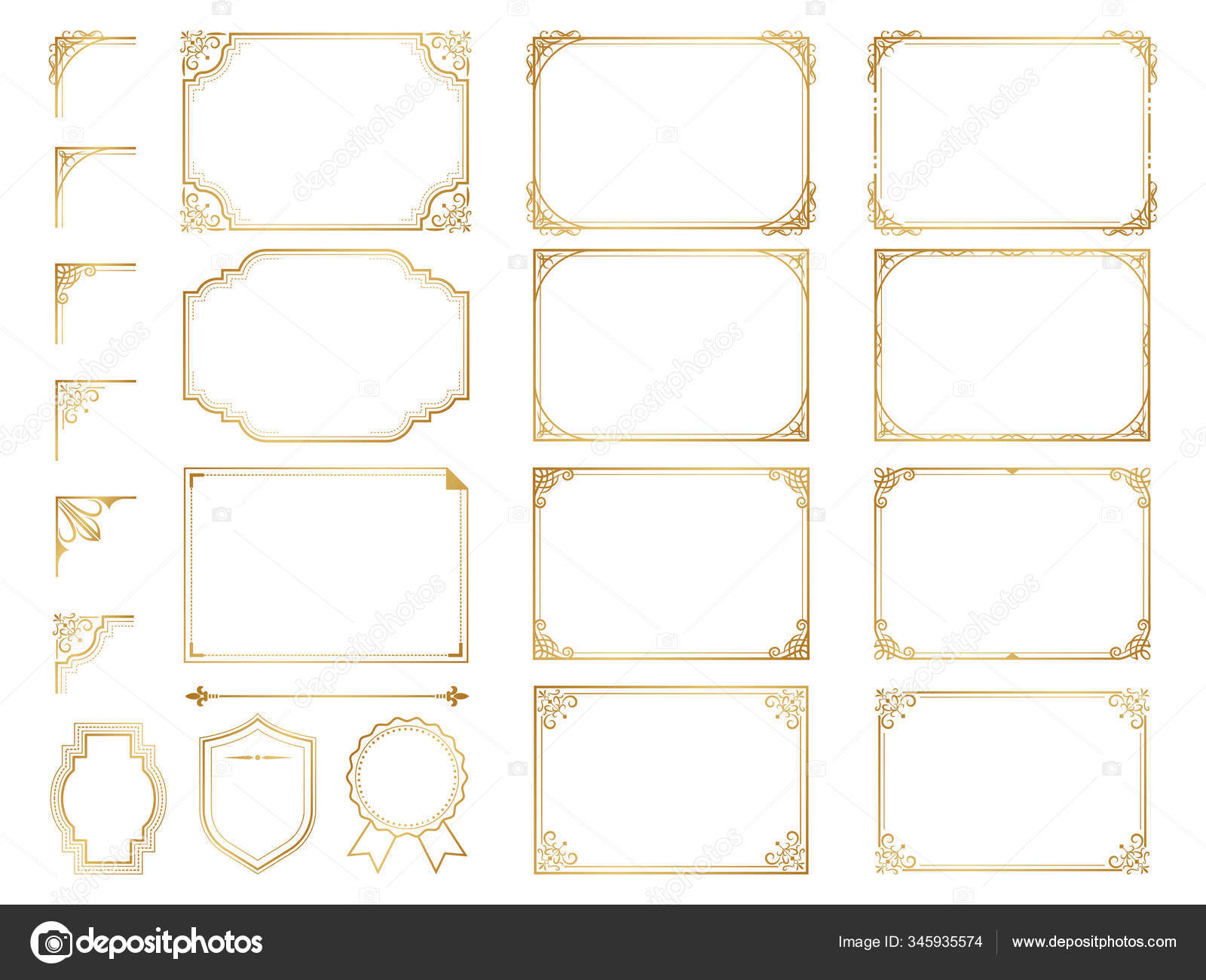 Vector Ornate Frames And Scroll Elements Differences - Infoupdate.org