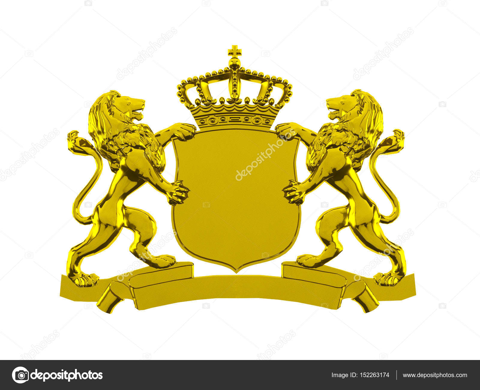 Lion Crest Symbol Gold