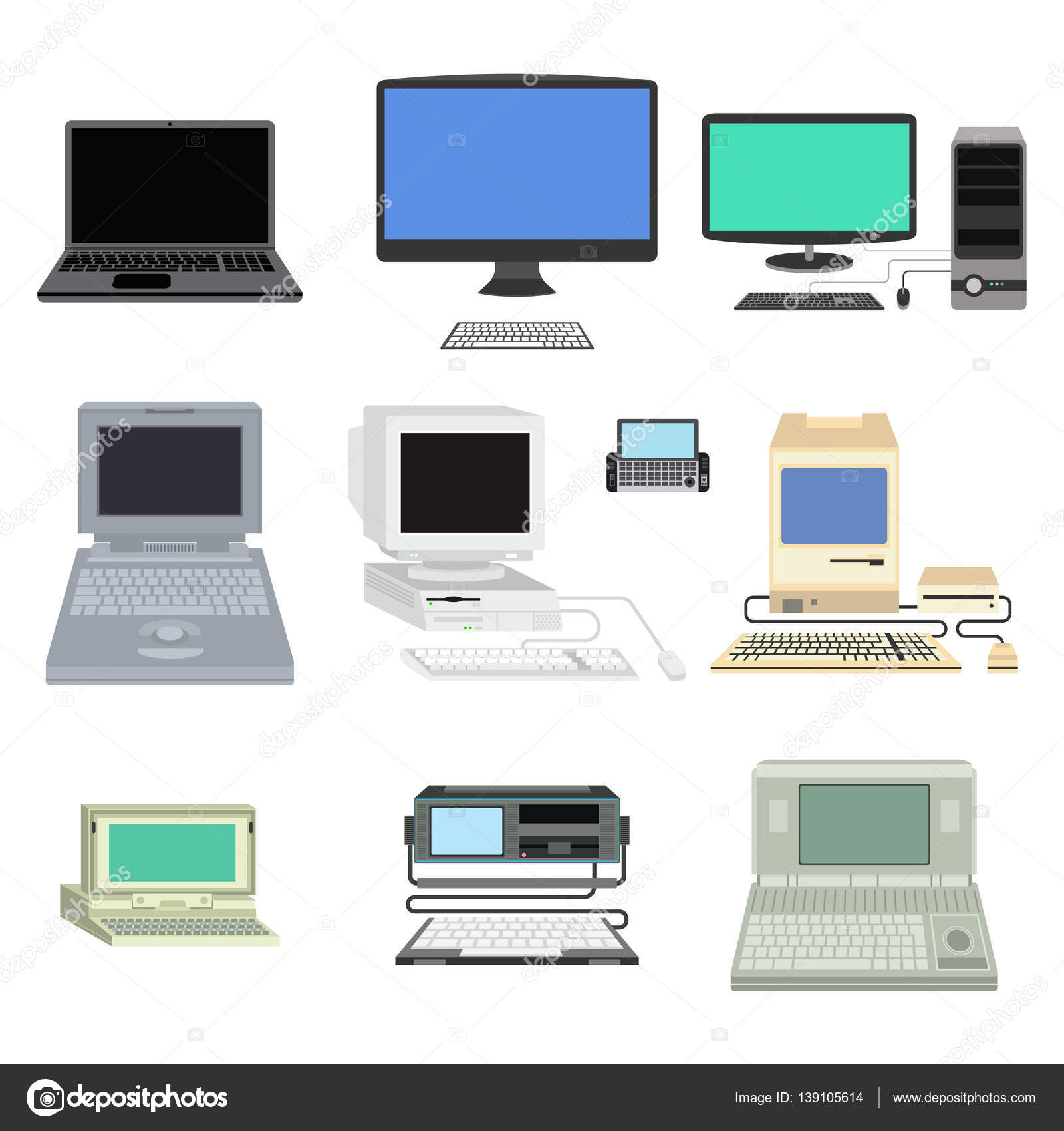 Ilustración del vector informático . Vector de stock #139105614 de ...