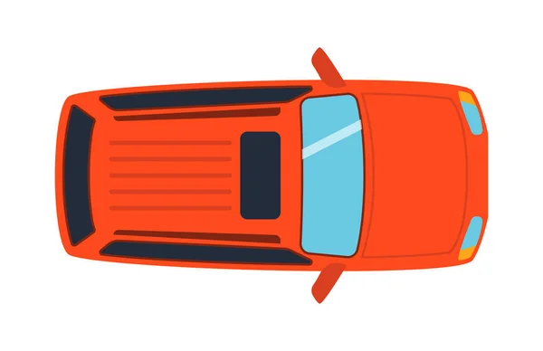 Car Overhead View Of Orange