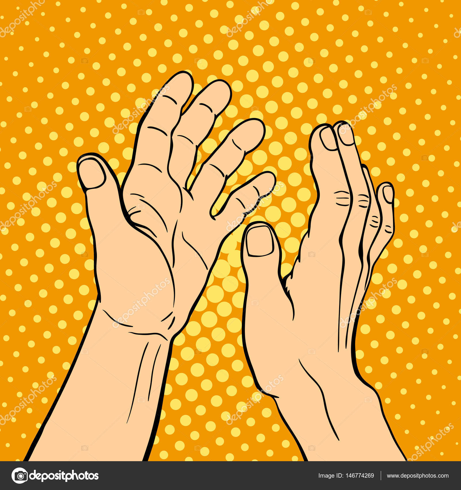 Hand showing applause deaf-mute gesture human arm hold communication ...