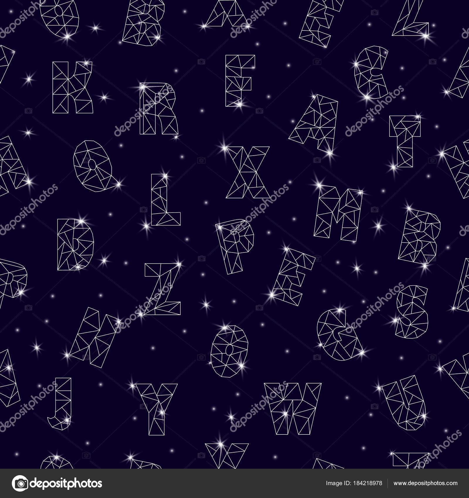 Alphabet ABC seamless pattern vector alphabetical font constellation ... Alphabet ABC seamless pattern vector alphabetical font constellation ...