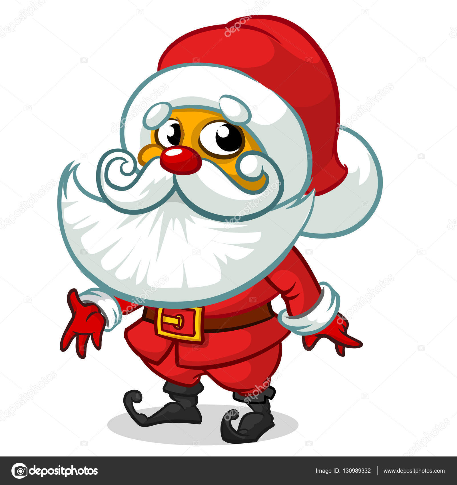 Santa claus character on white background. Vector illustration Stock ...