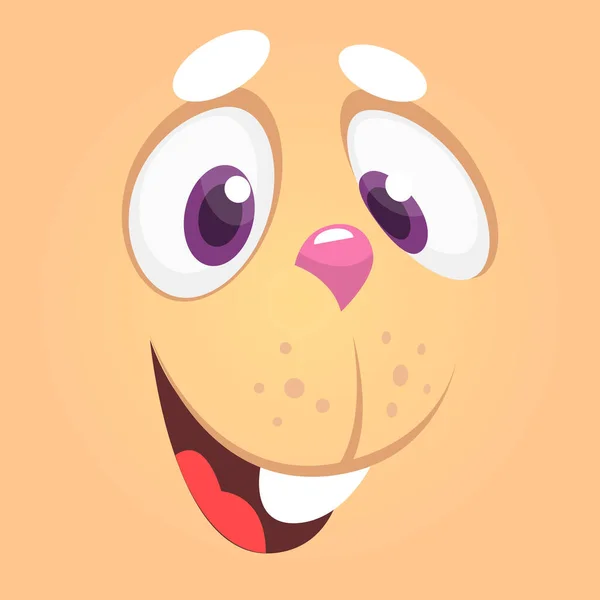 Cartoon Cow Face Avatar Vector Illustration Stock Vector Image by ...