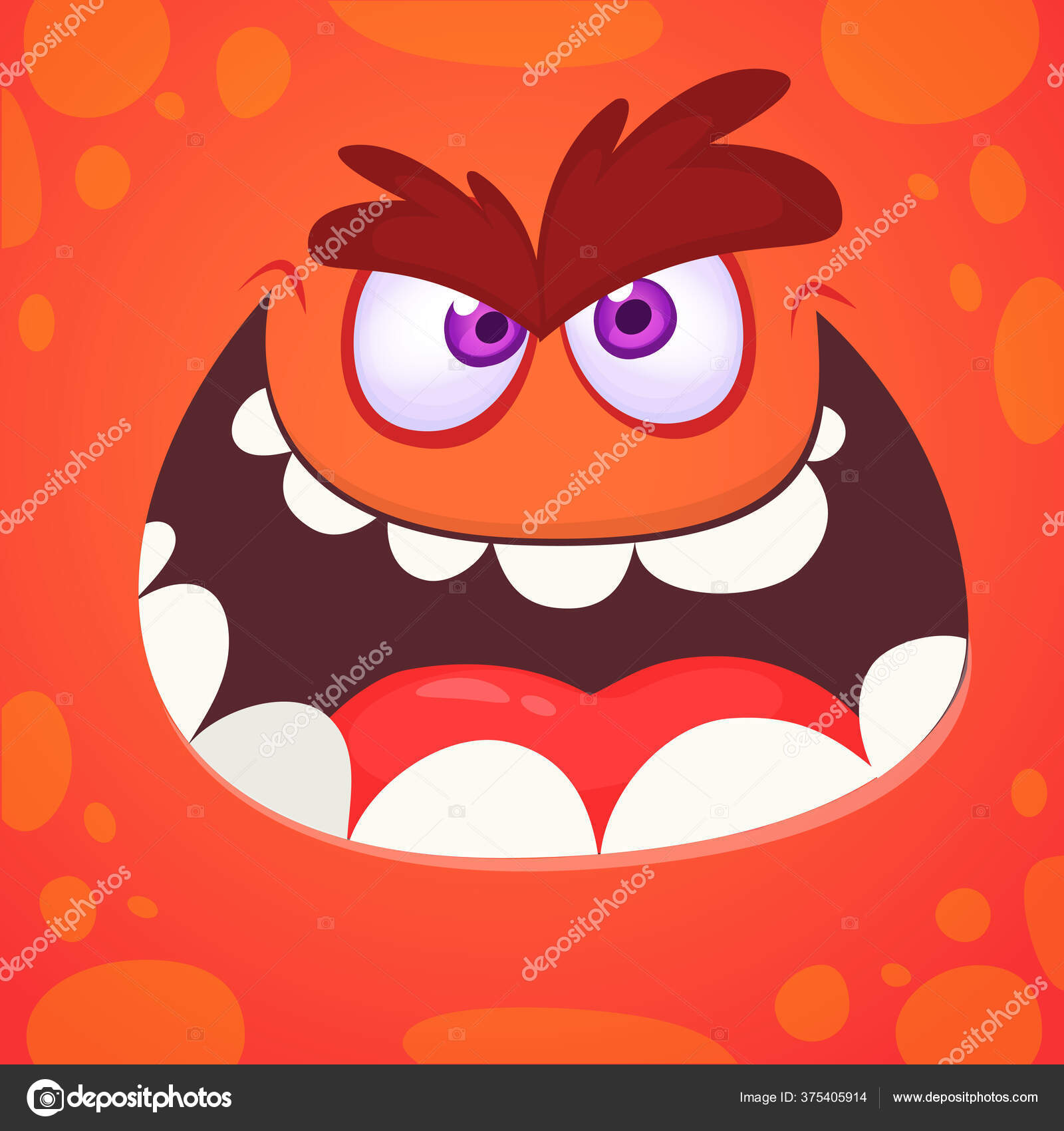 Cartoon Circle Scared Mouth