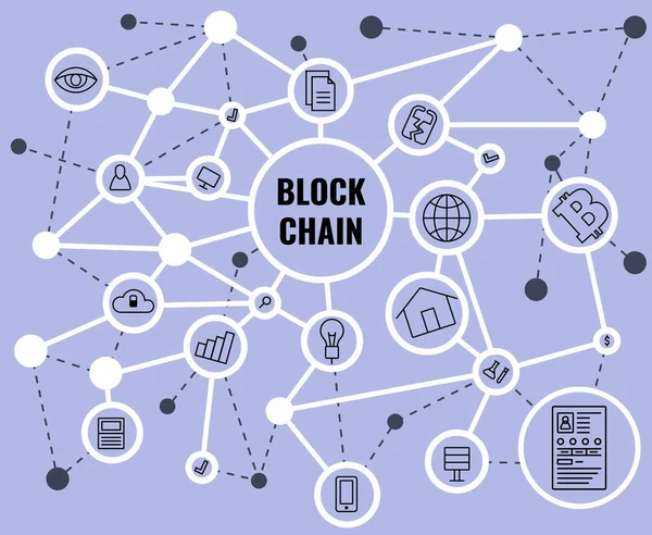 Blockchain netwerk Vector Art Stock Images | Depositphotos