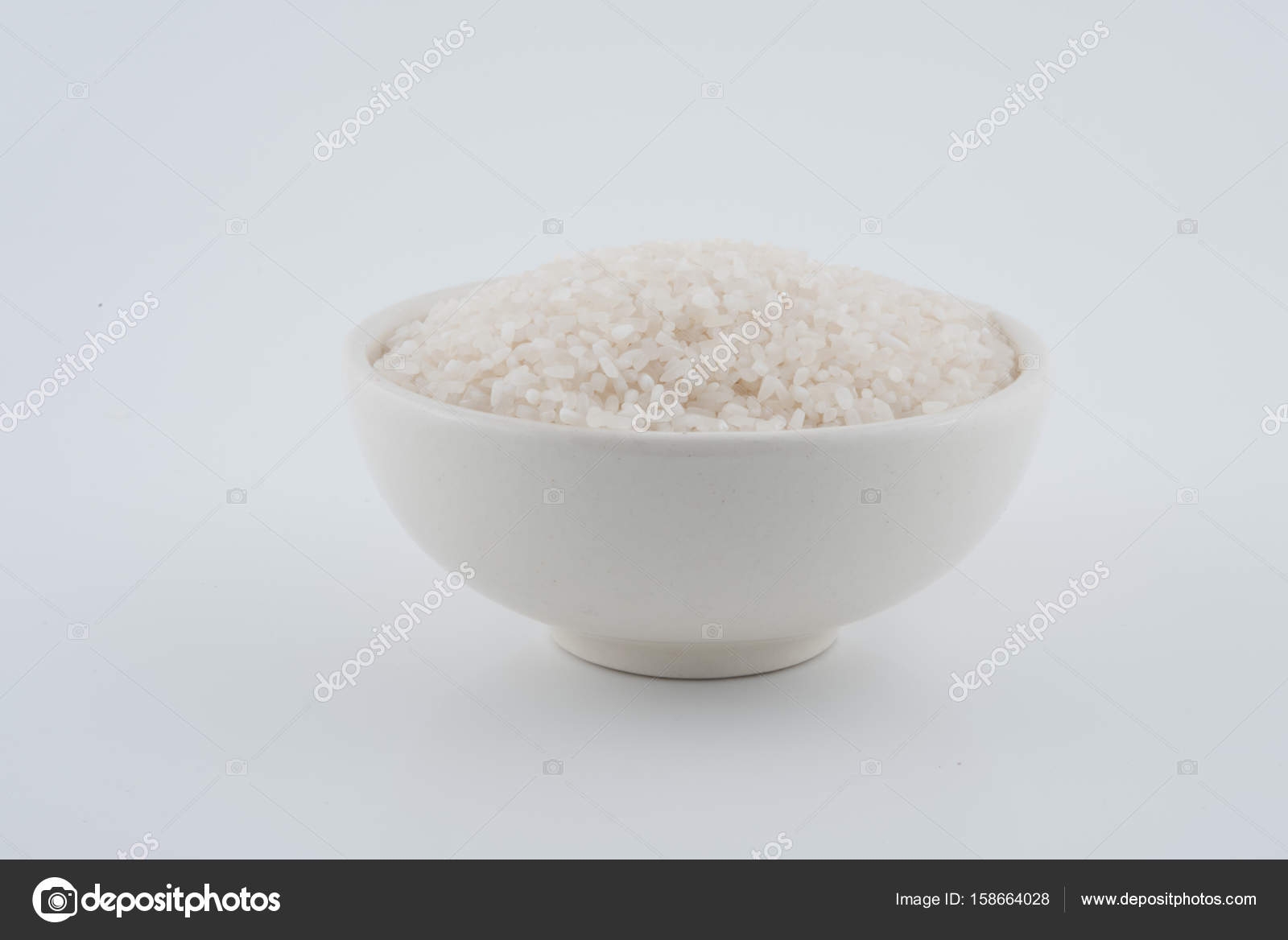 Weißer Reis, natürliches langes Reiskorn für Hintergrund und Textur auf ...