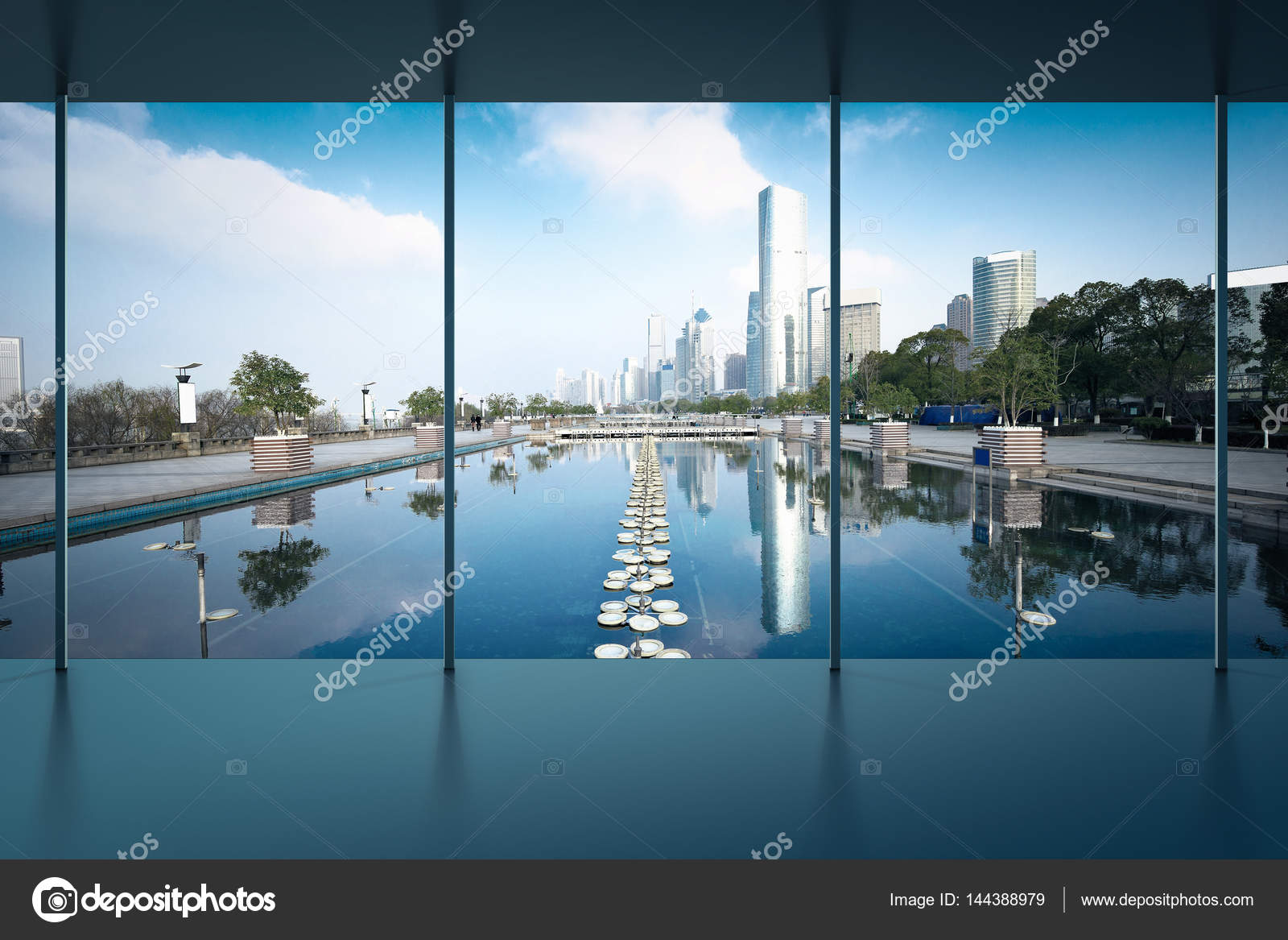Bird's Eye View City Night View Window Stock Photo by ©383246559@qq.com ...