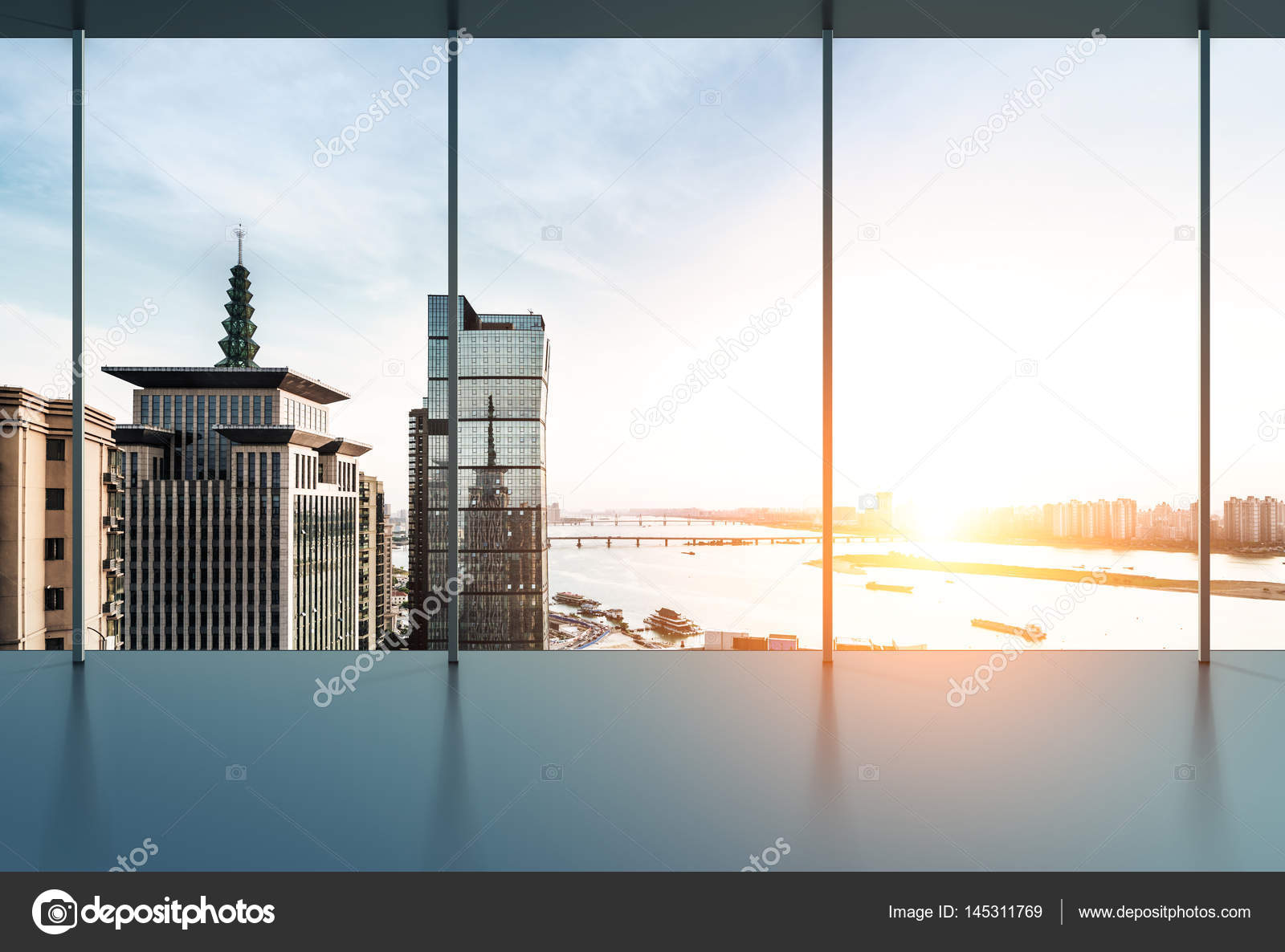Bird's Eye View City Night View Window Stock Photo by ©383246559@qq.com ...