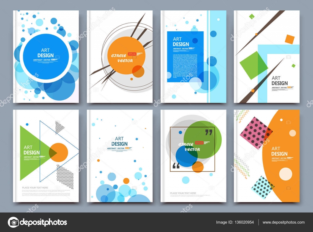 Abstract composition. White a4 brochure cover design. Info banner frame ...