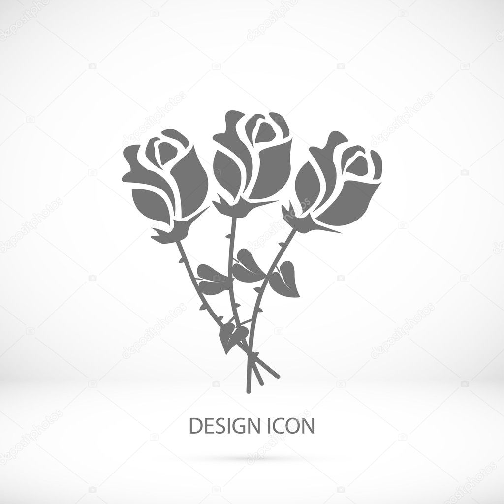 Roses simple icon Stock Vector by ©SimVA 125702076