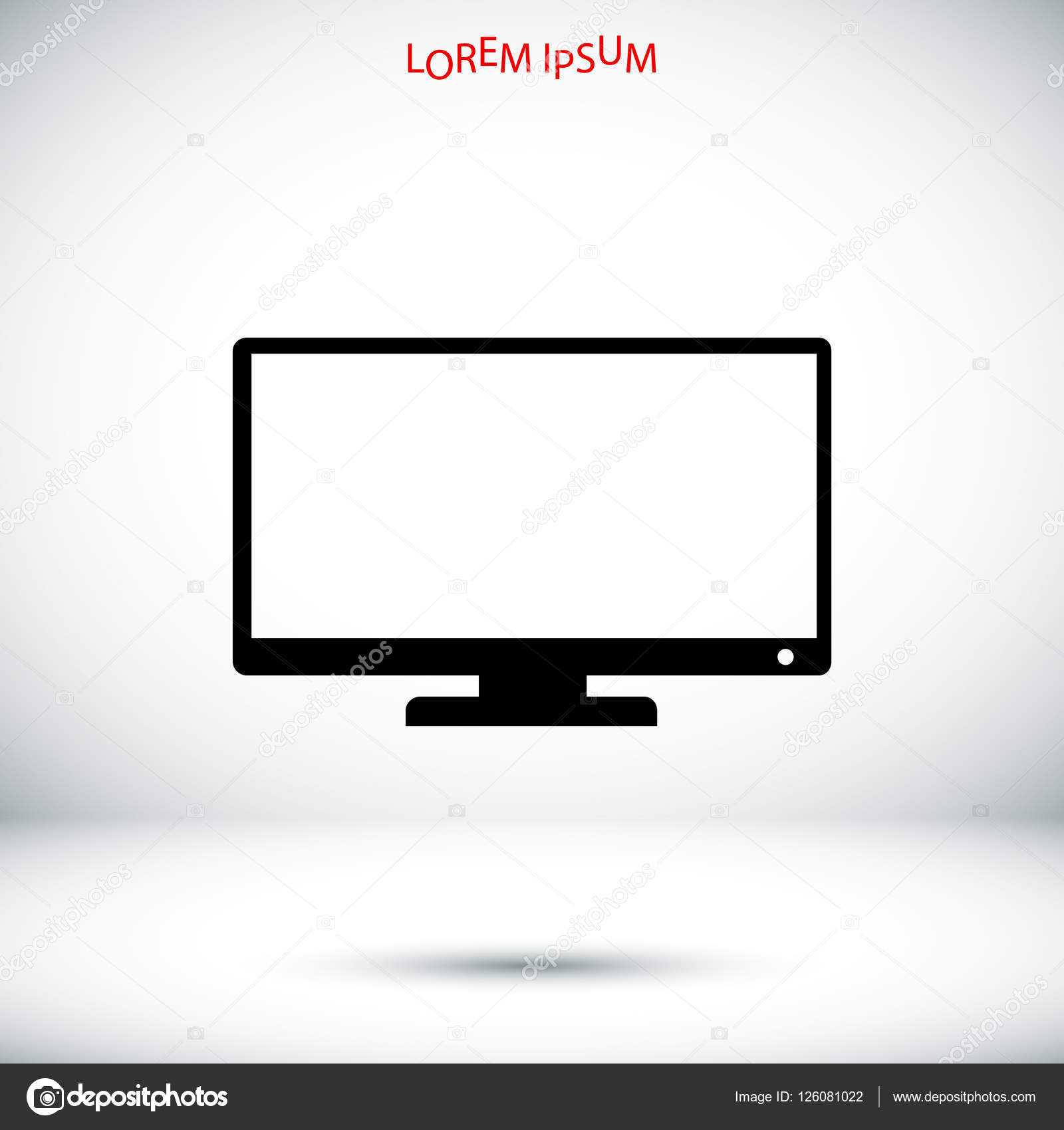 Simple TV icon Stock Vector Image by ©SimVA #126081022