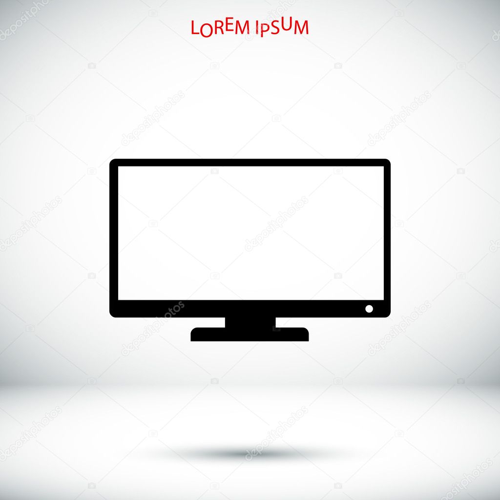 Simple TV icon Stock Vector Image by ©SimVA #126081022