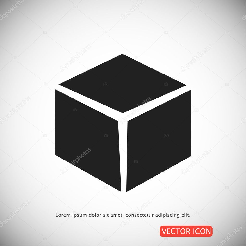 Simple cube icon Stock Vector Image by ©SimVA #127997402
