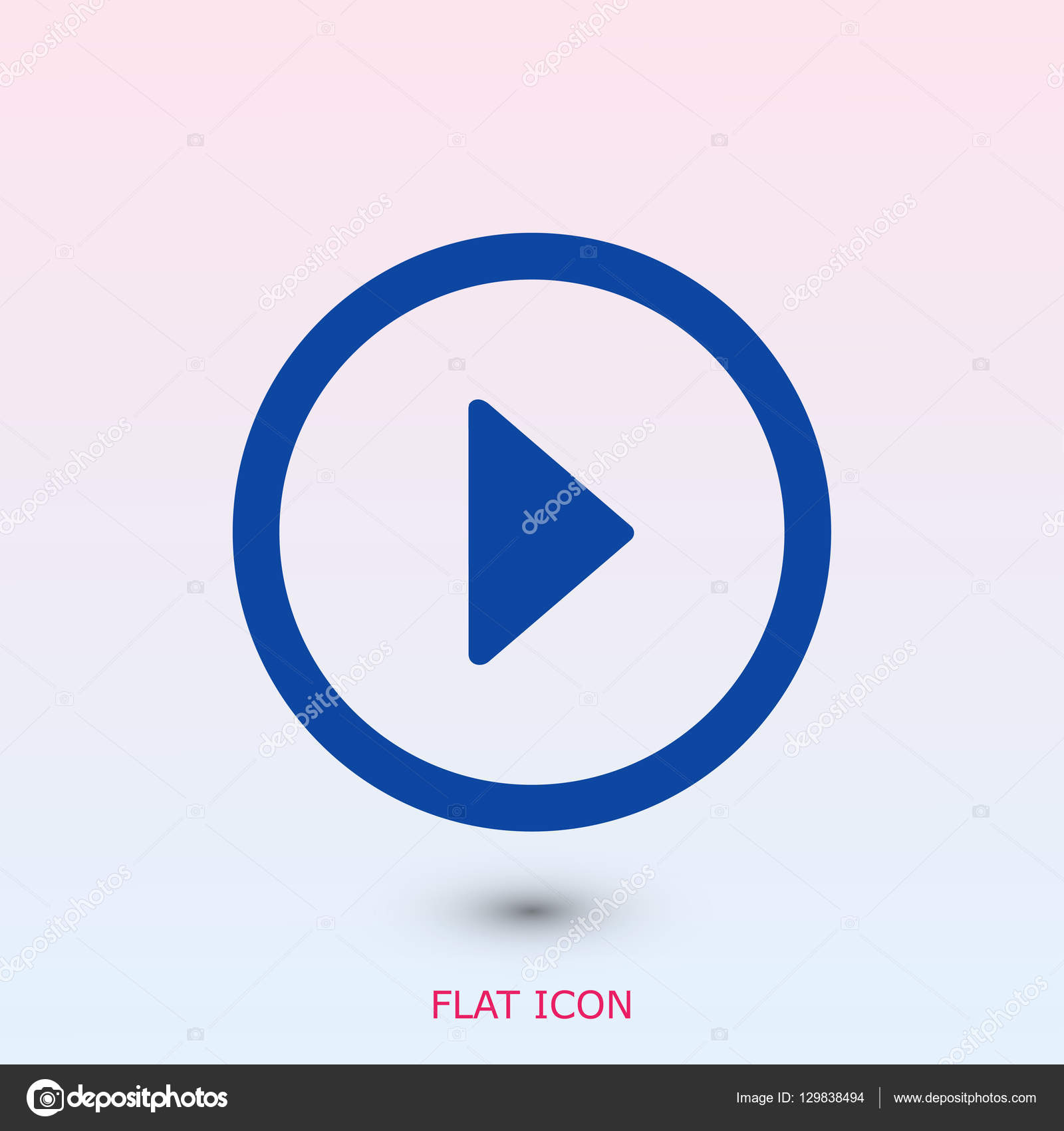 Flat play icon Stock Vector Image by ©SimVA #129838494