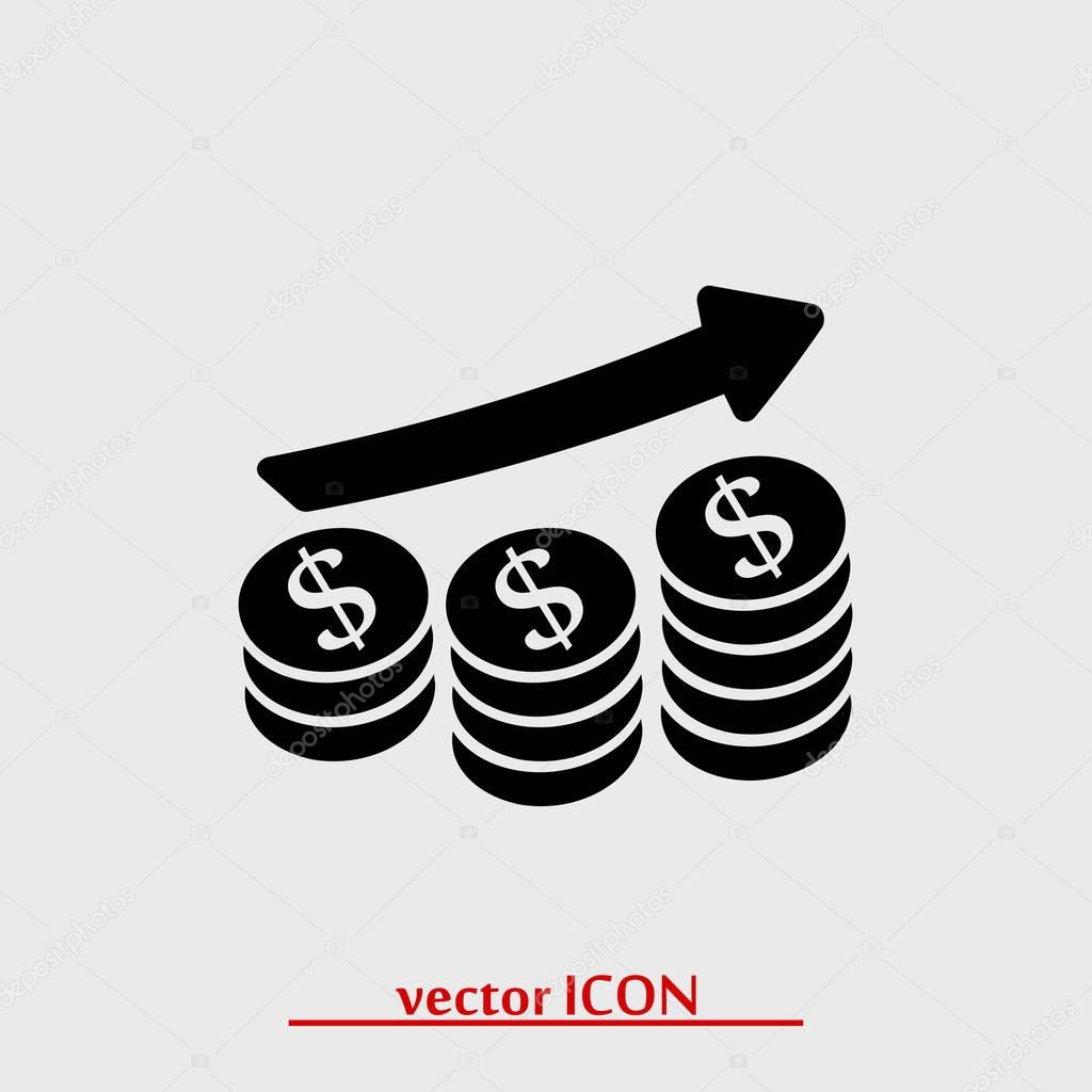 Money chart icon Stock Vector Image by ©SimVA #130220376