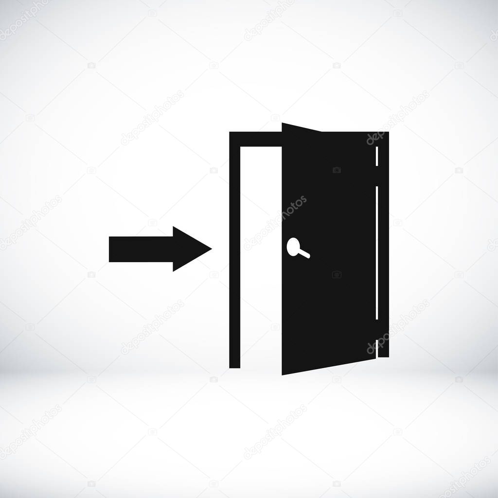 Icono de puerta abierta vector, gráfico vectorial © SimVA imagen #130221310