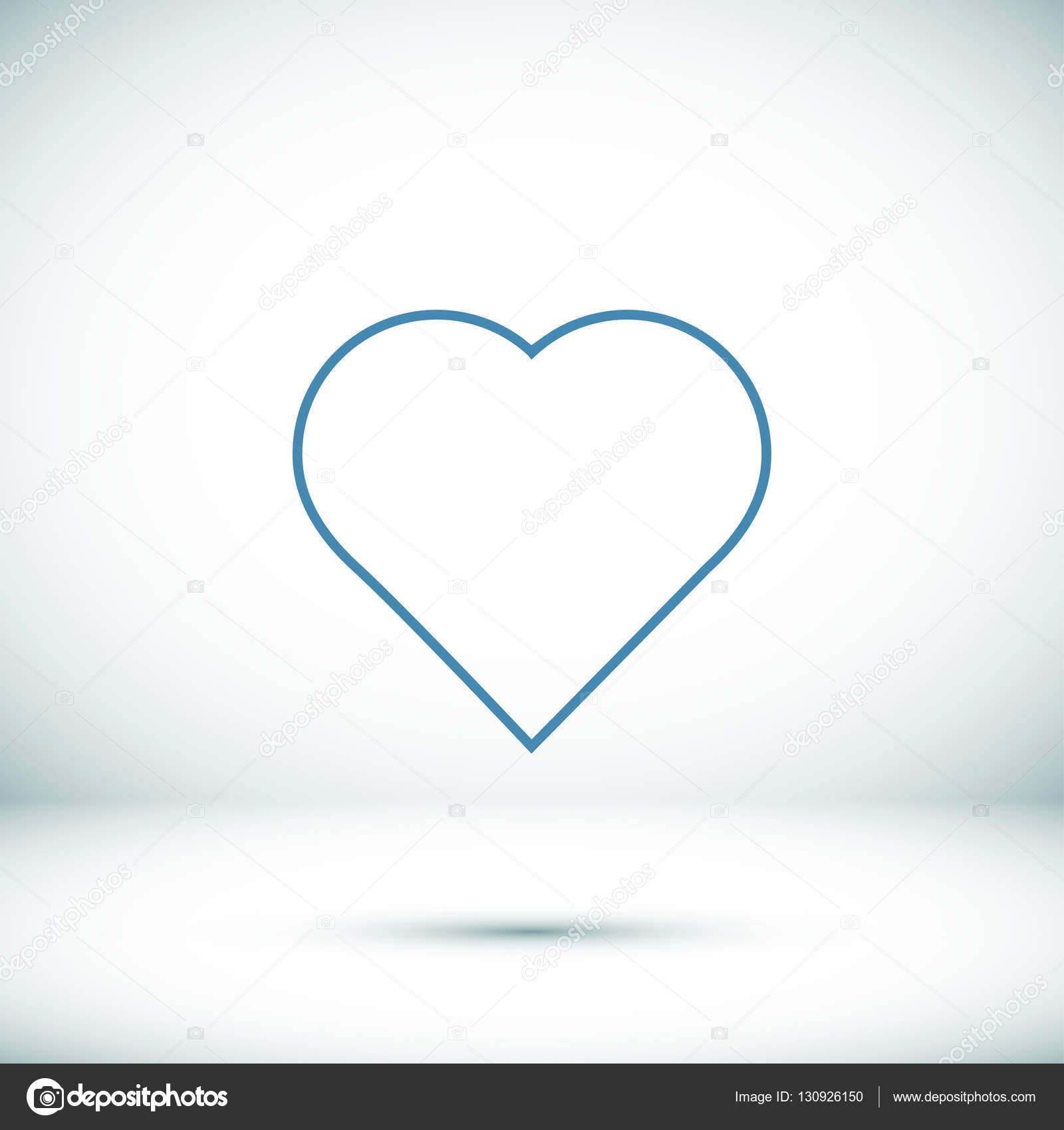Heart shape icon — Stock Vector © SimVA #130926150
