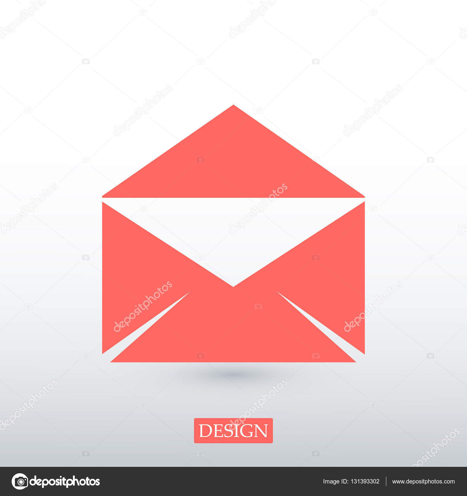 Red envelope icon — Stock Vector © SimVA #131393302