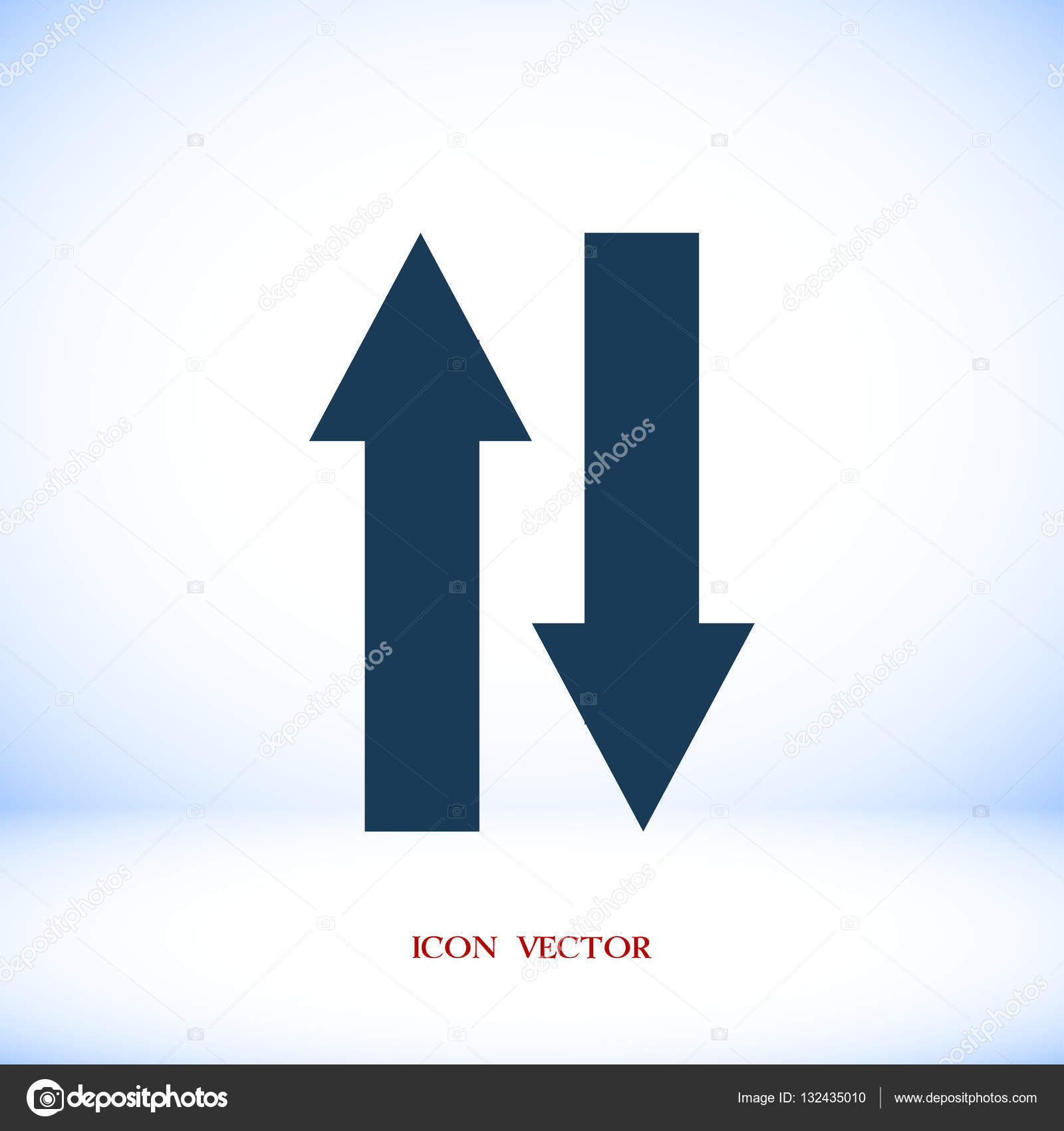 Two arrows icon — Stock Vector © SimVA #132435010