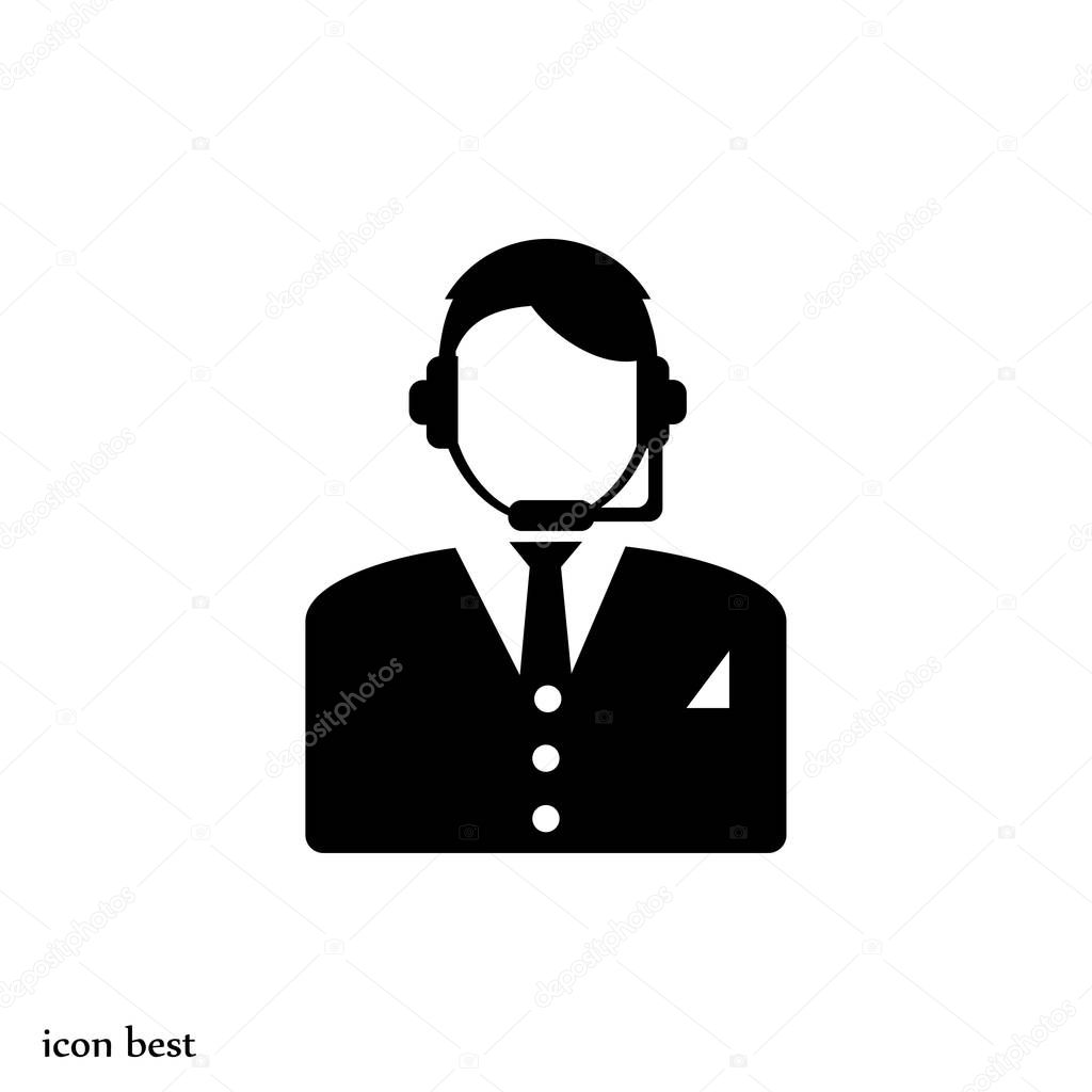 Call center staff icon — Stock Vector © SimVA #132544020