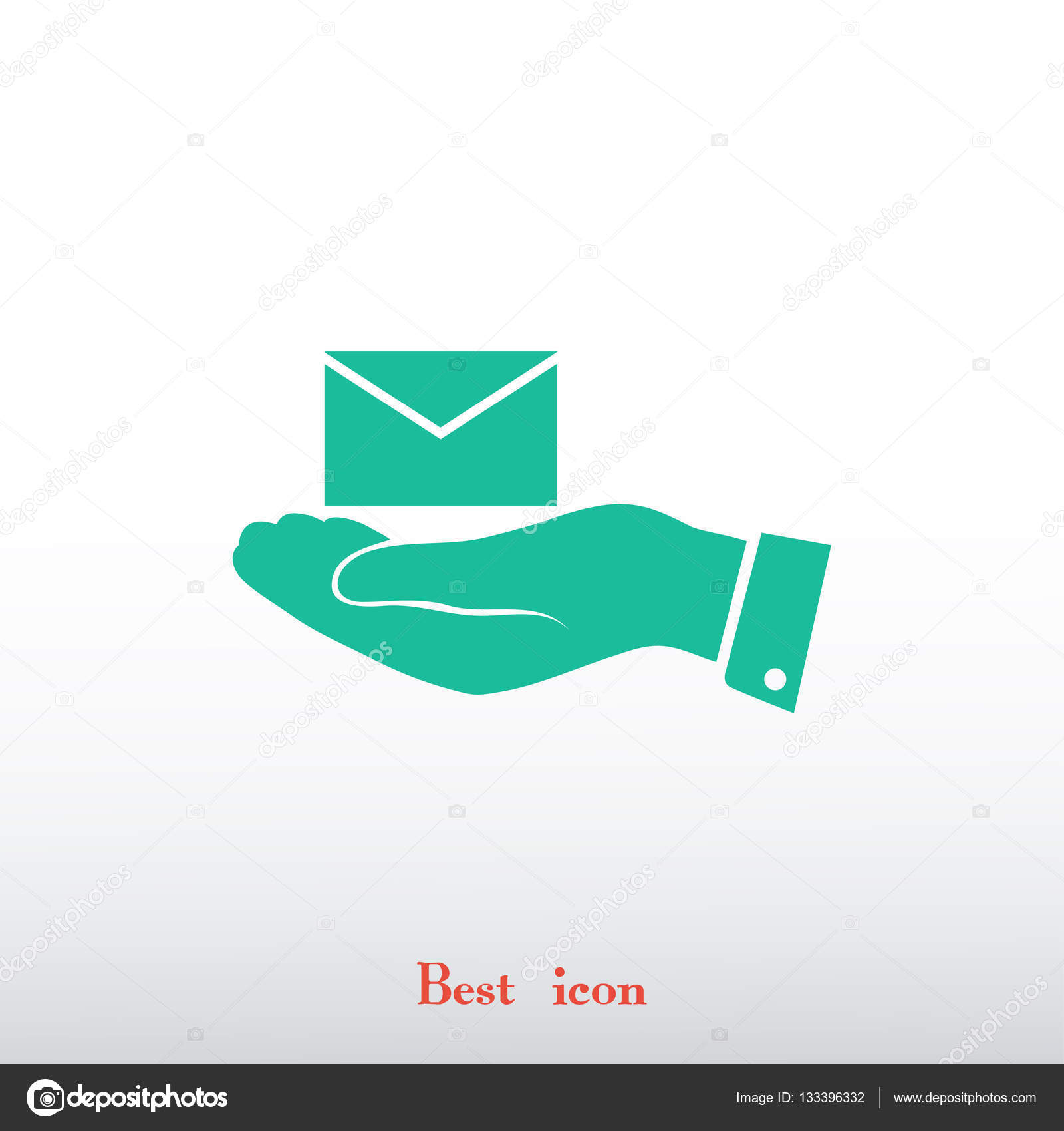 Email in hand icon Stock Vector by ©SimVA 133396332