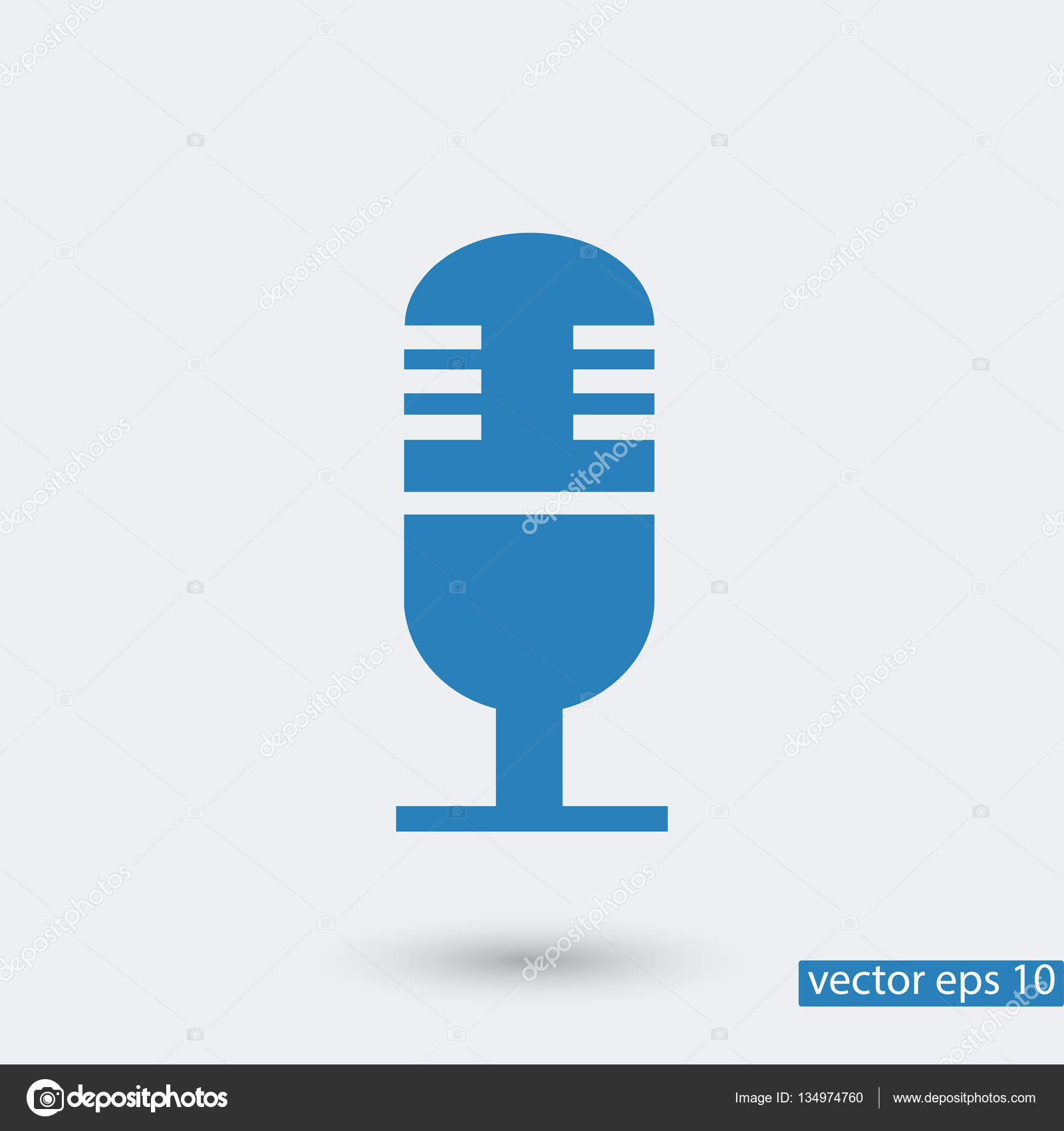Microphone simple icon Stock Vector by ©SimVA 134974760