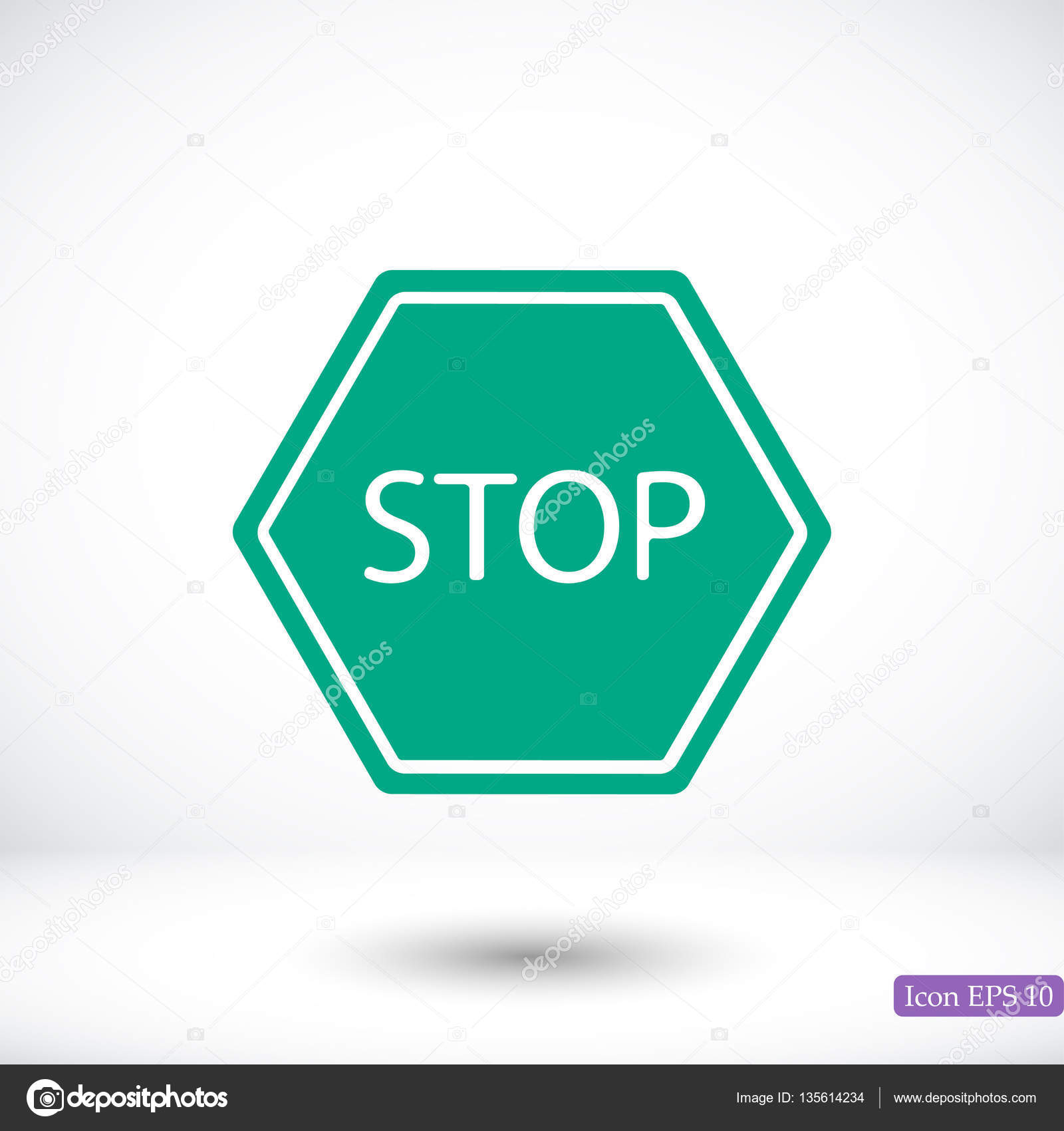 Stop icono de signo Vector de stock por ©SimVA 135614234