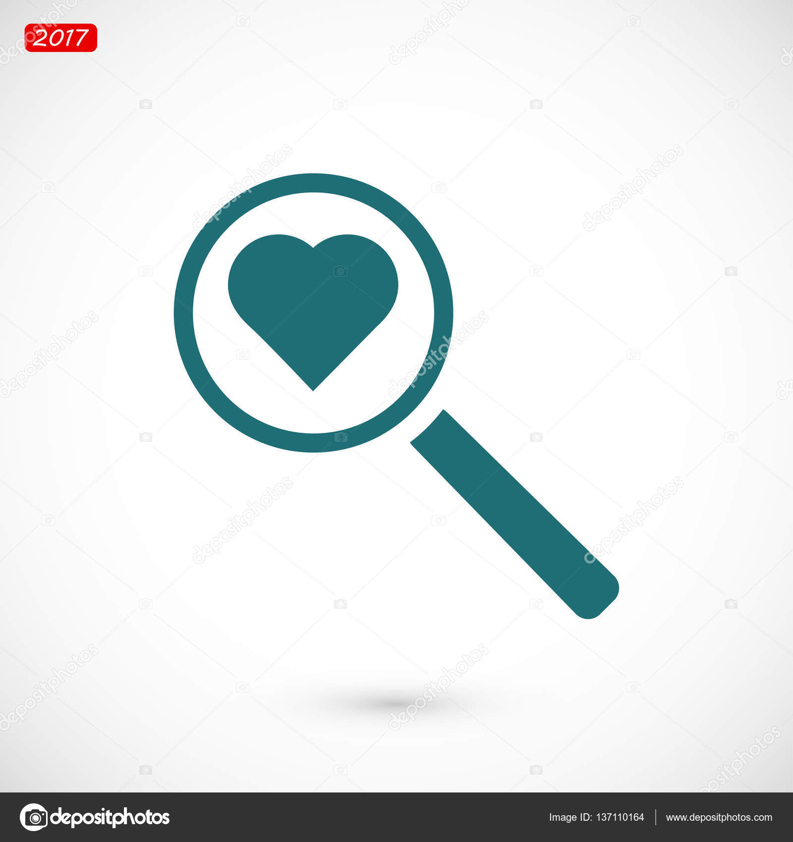 Heart search icon Stock Vector Image by ©SimVA #137110164