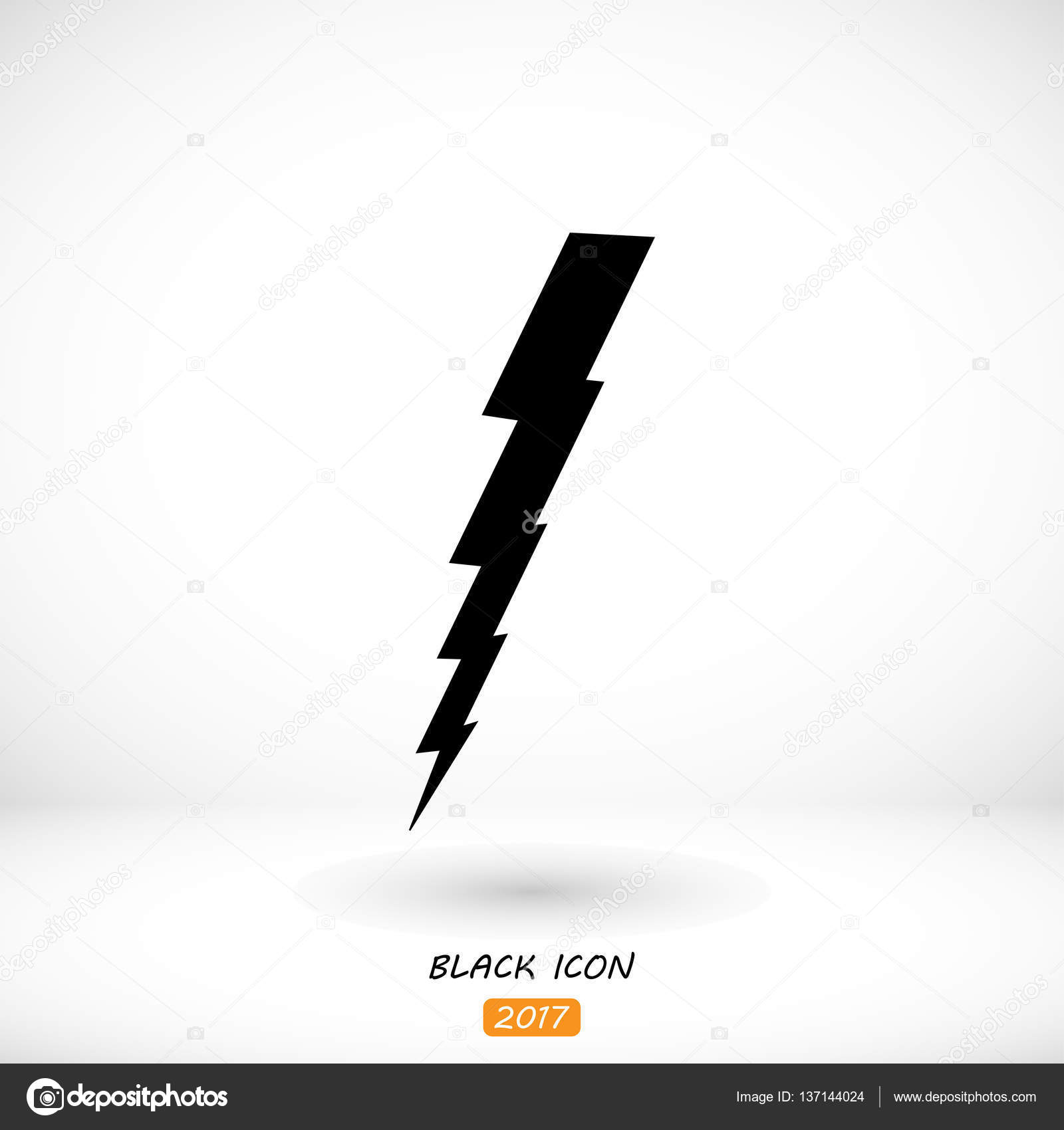 Lightning bolt icon Stock Vector by ©SimVA #137144024