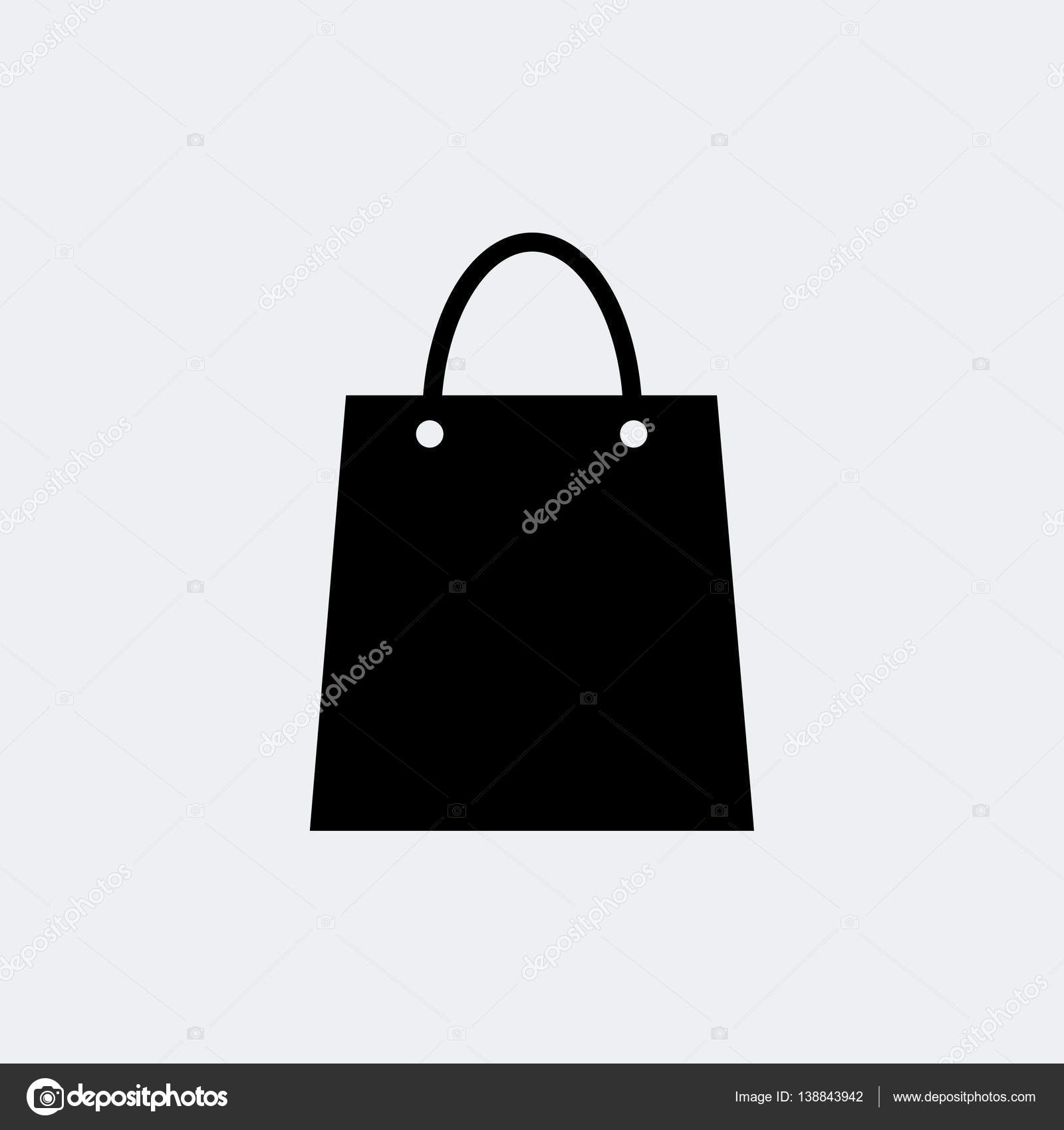 Icono De Bolsa De Compras Blanco
