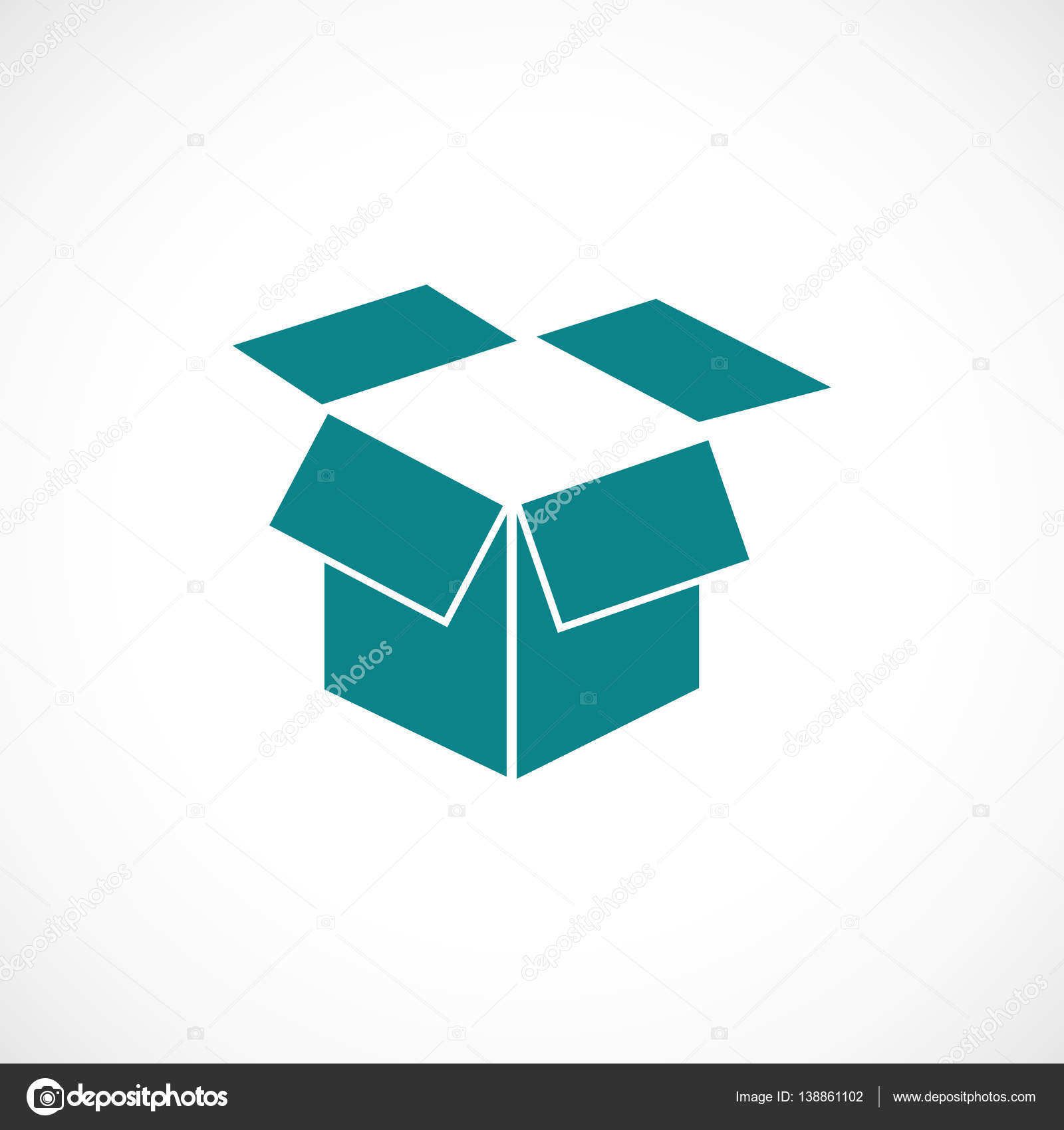 Open Box Flat Icon