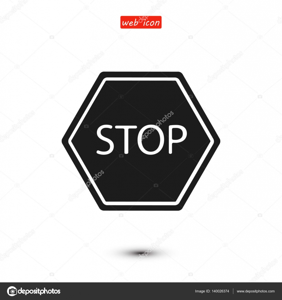 Stop icono de signo Vector de stock #140026374 de ©SimVA