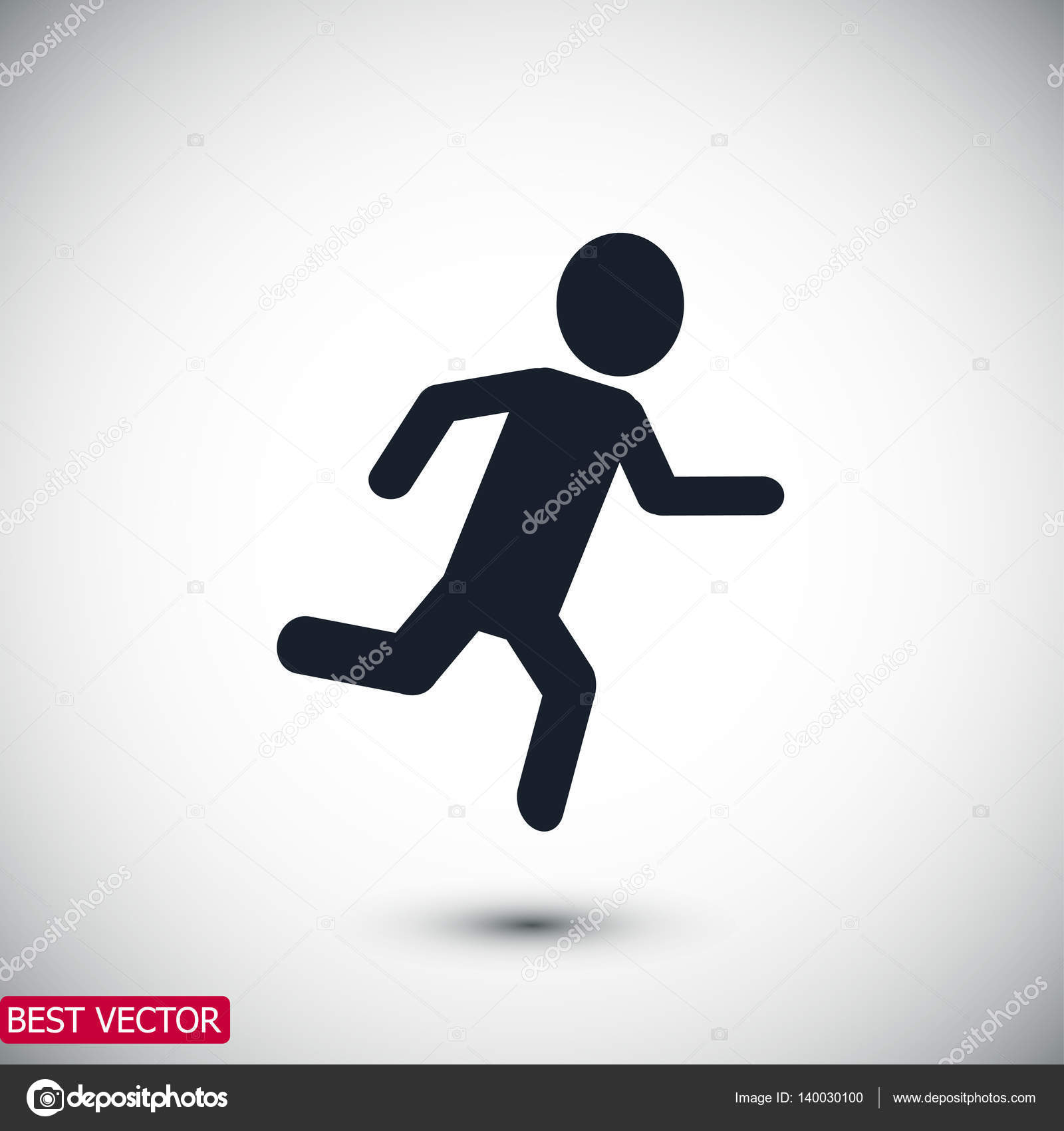 Running man icon Stock Vector Image by ©SimVA #140030100