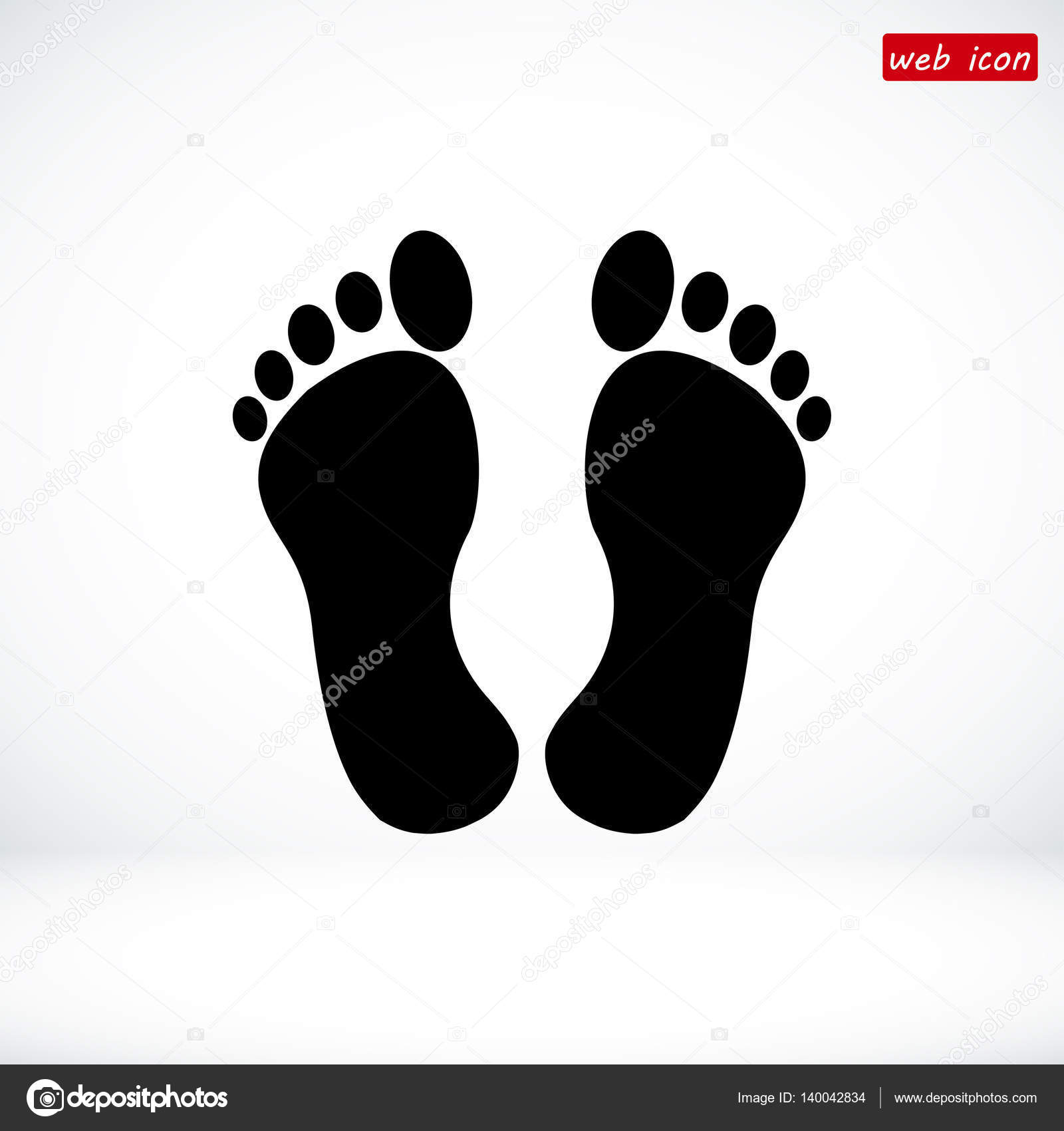 Icono de pies simples Vector de stock #140042834 de ©SimVA