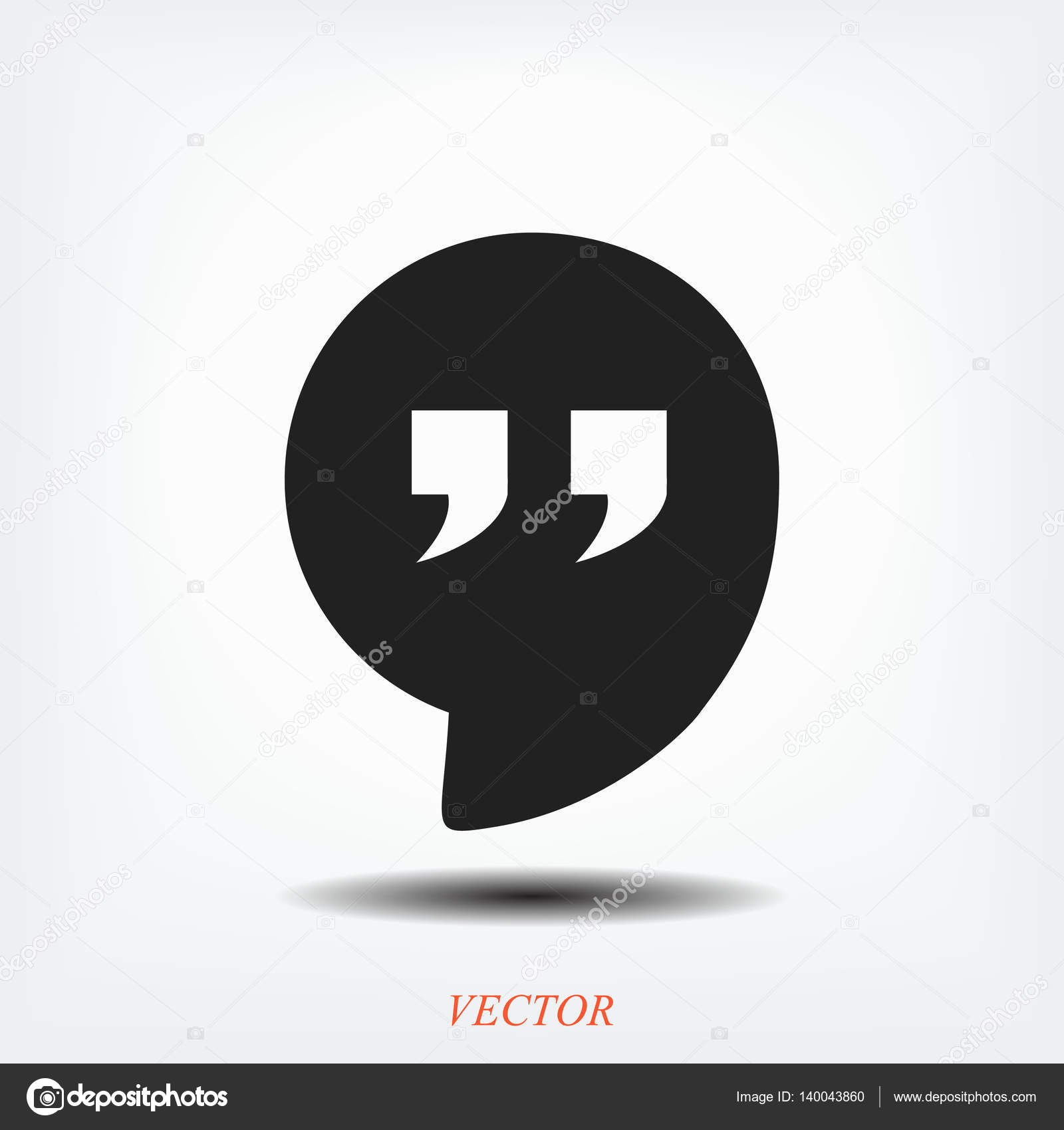Quote flat icon Stock Vector by ©SimVA 140043860