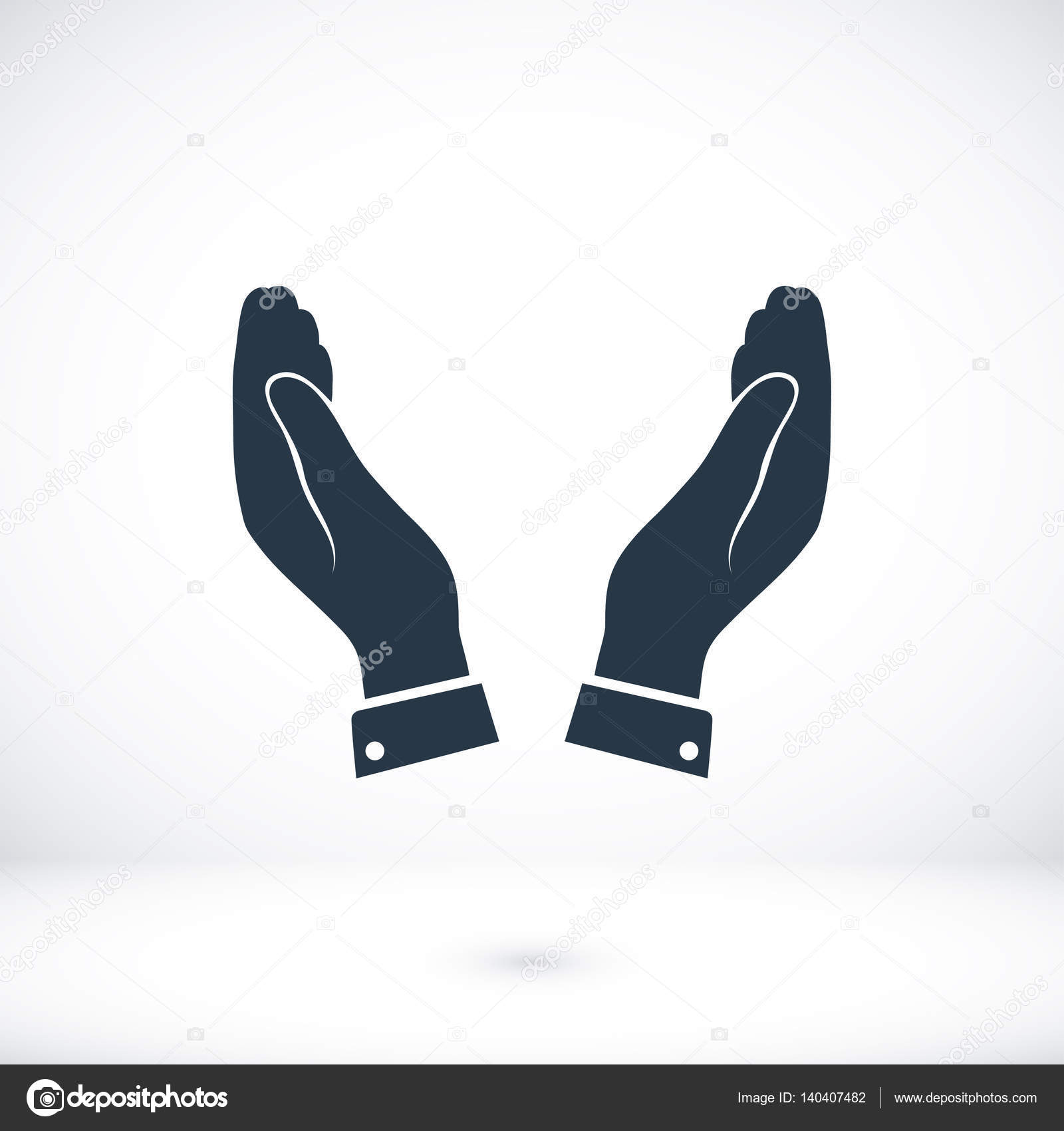 Hands flat icon Stock Vector by ©SimVA 140407482