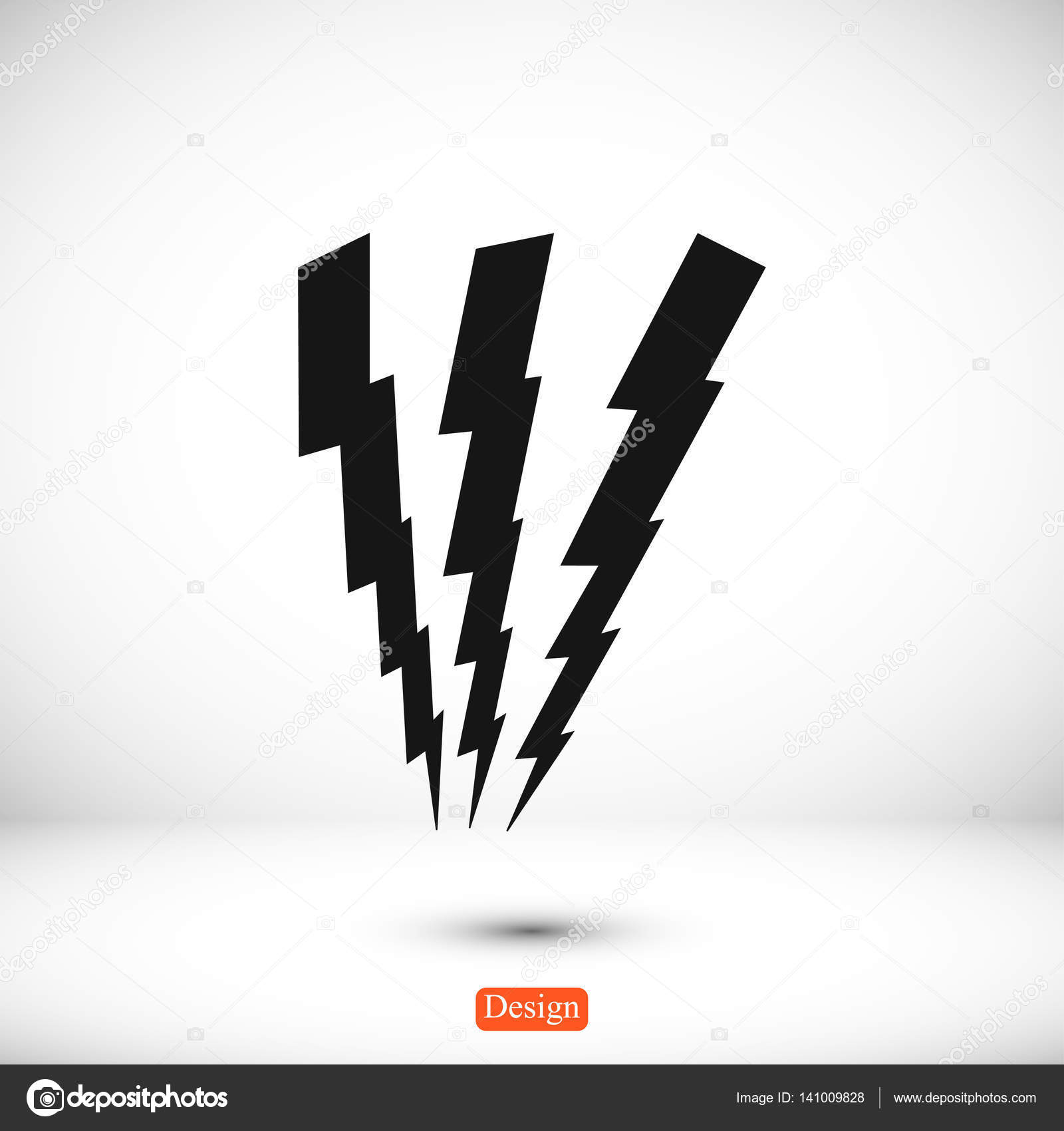 Lightning bolts icon Stock Vector by ©SimVA 141009828
