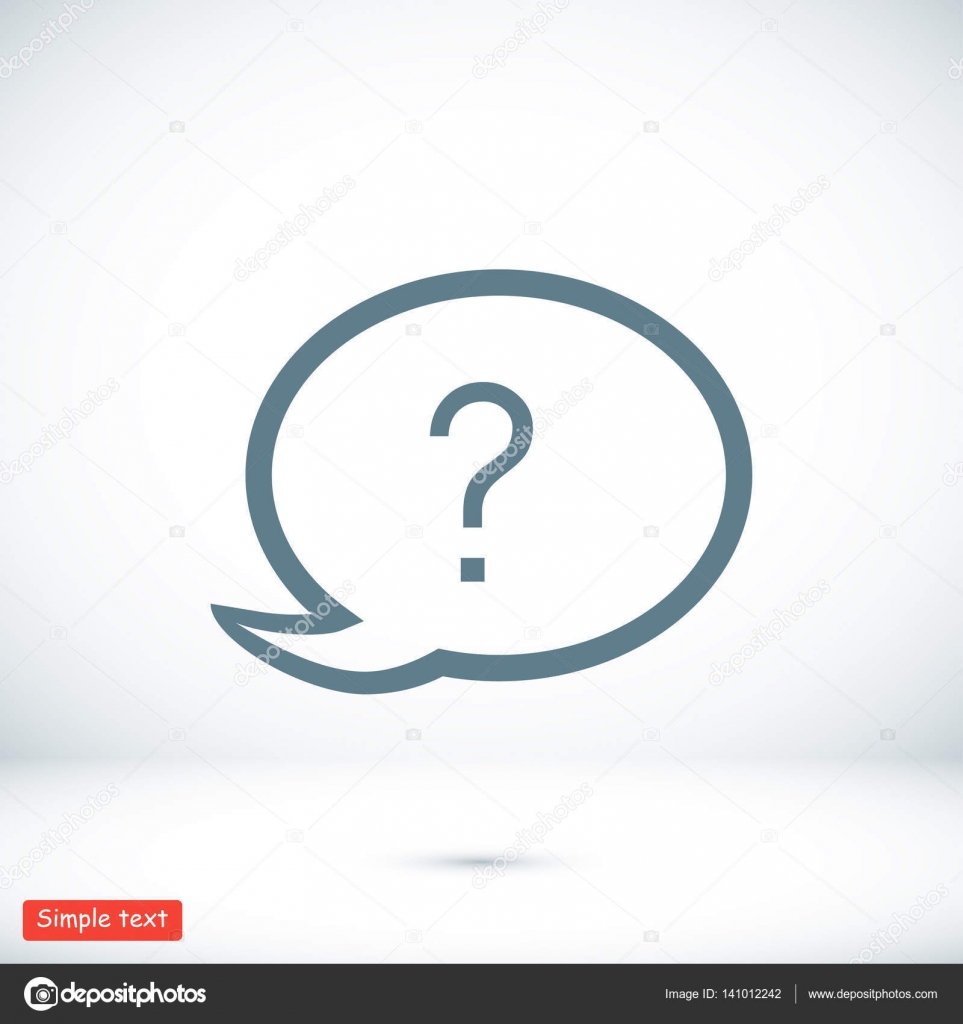 Chat bubble with question mark Stock Vector by ©SimVA 141012242