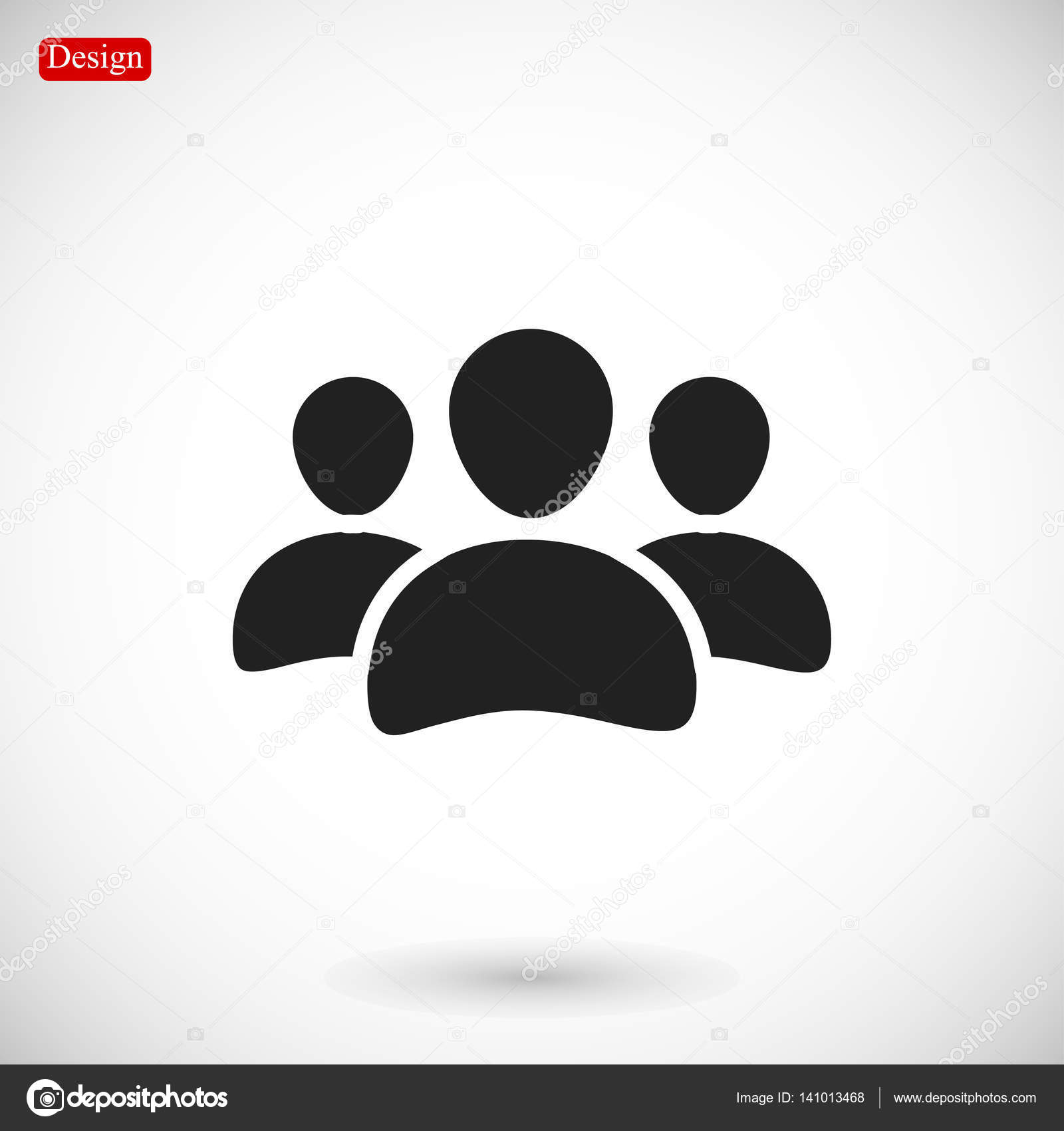 Three people icon — Stock Vector © SimVA #141013468