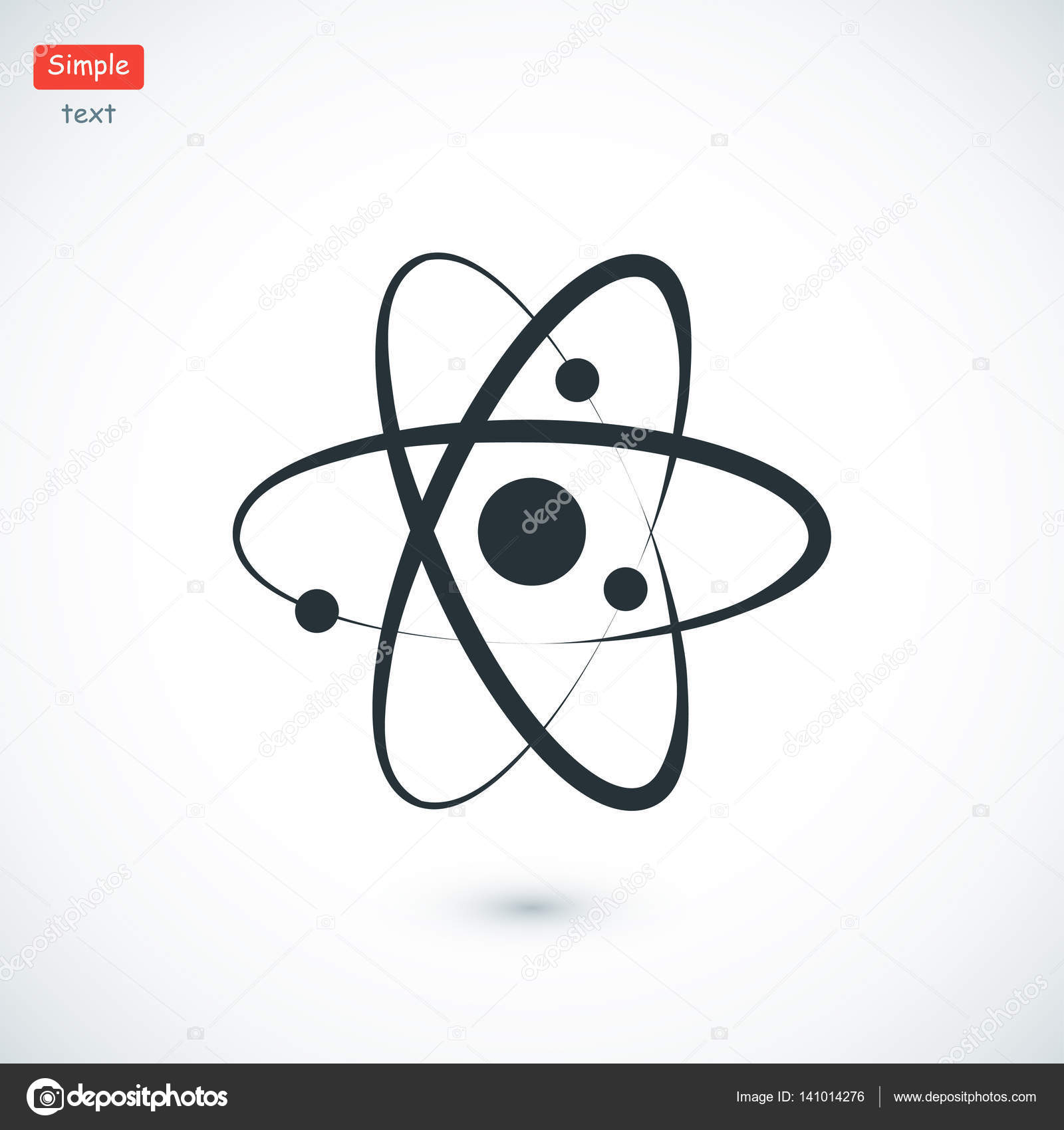 Atom sign icon Stock Vector by ©SimVA 141014276