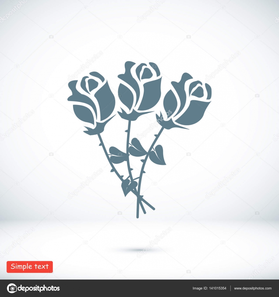 Bouquet of roses icon Stock Vector Image by ©SimVA #141015354