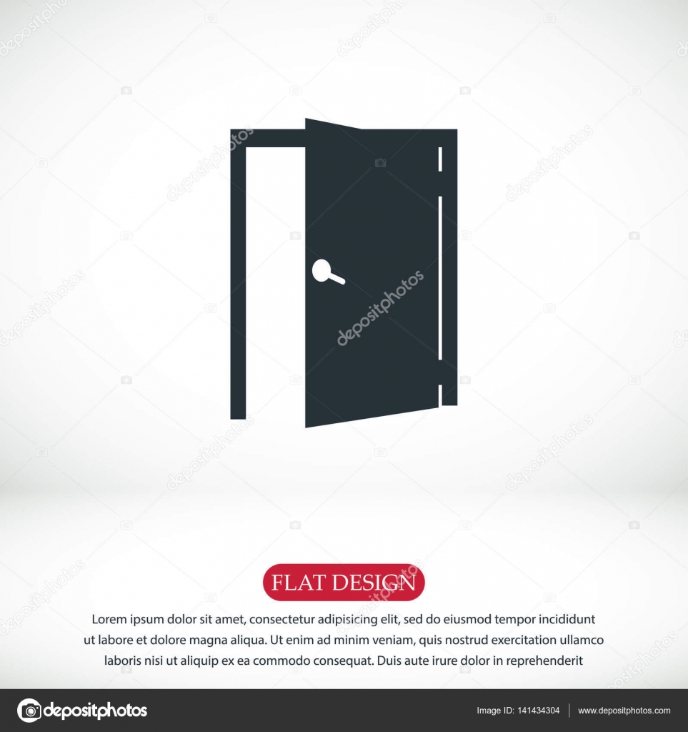 Icono de puerta abierta Vector de stock #141434304 de ©SimVA