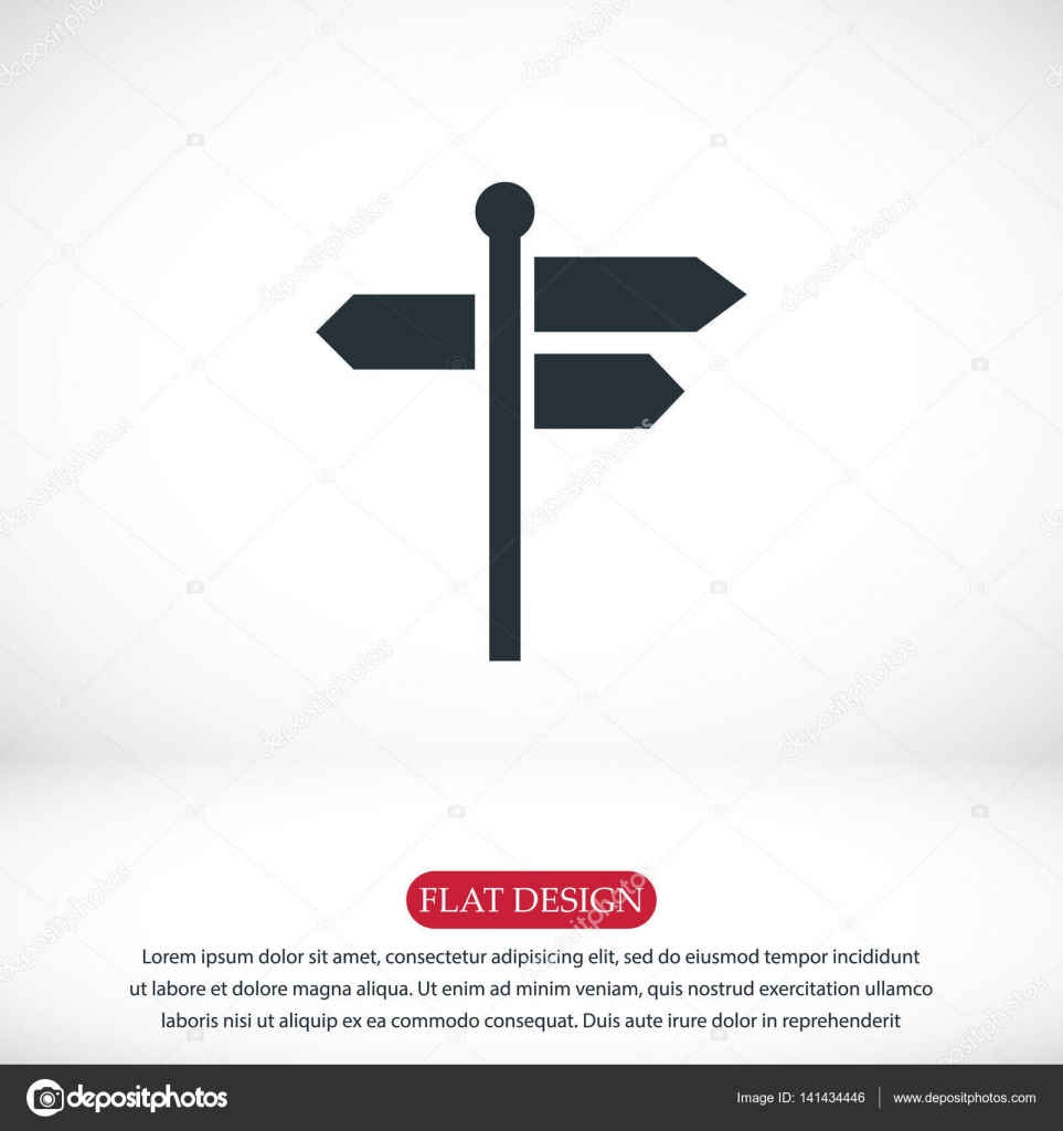 Road signpost icon Stock Vector Image by ©SimVA #141434446