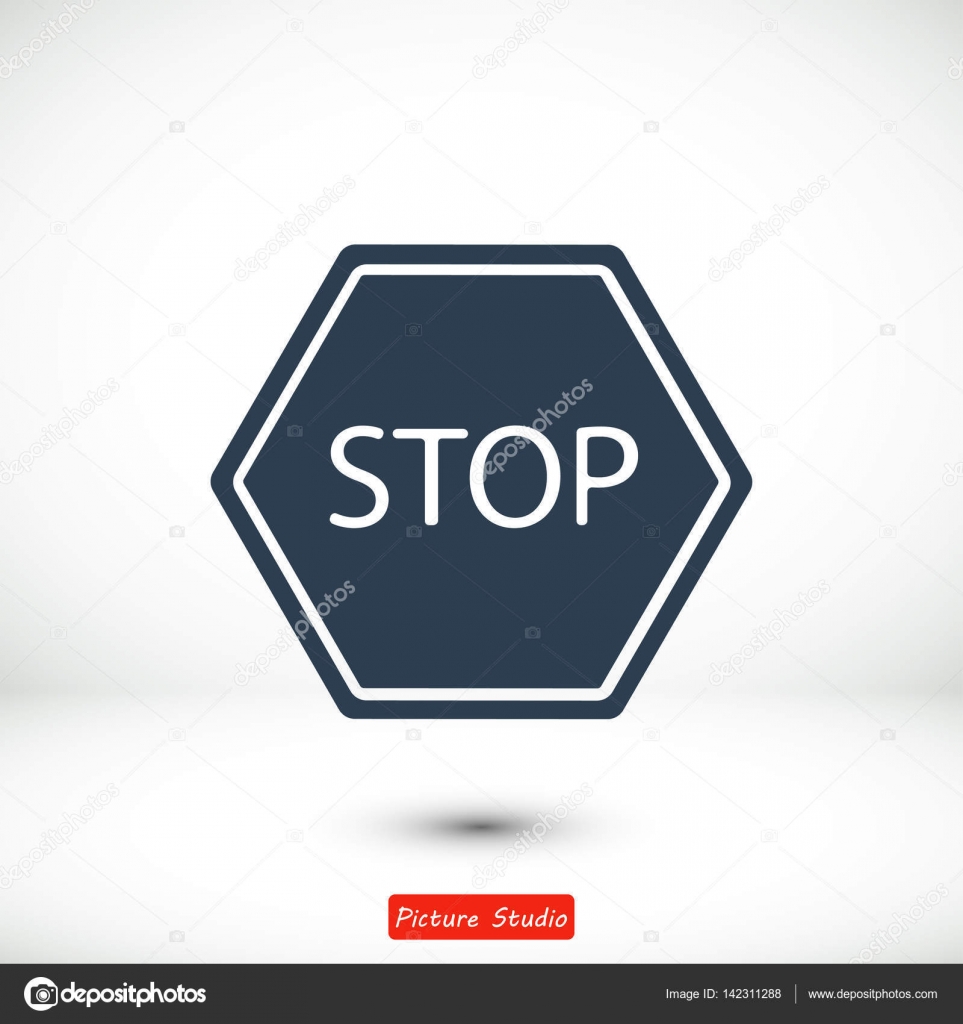Stop icono de signo Vector de stock por ©SimVA 142311288