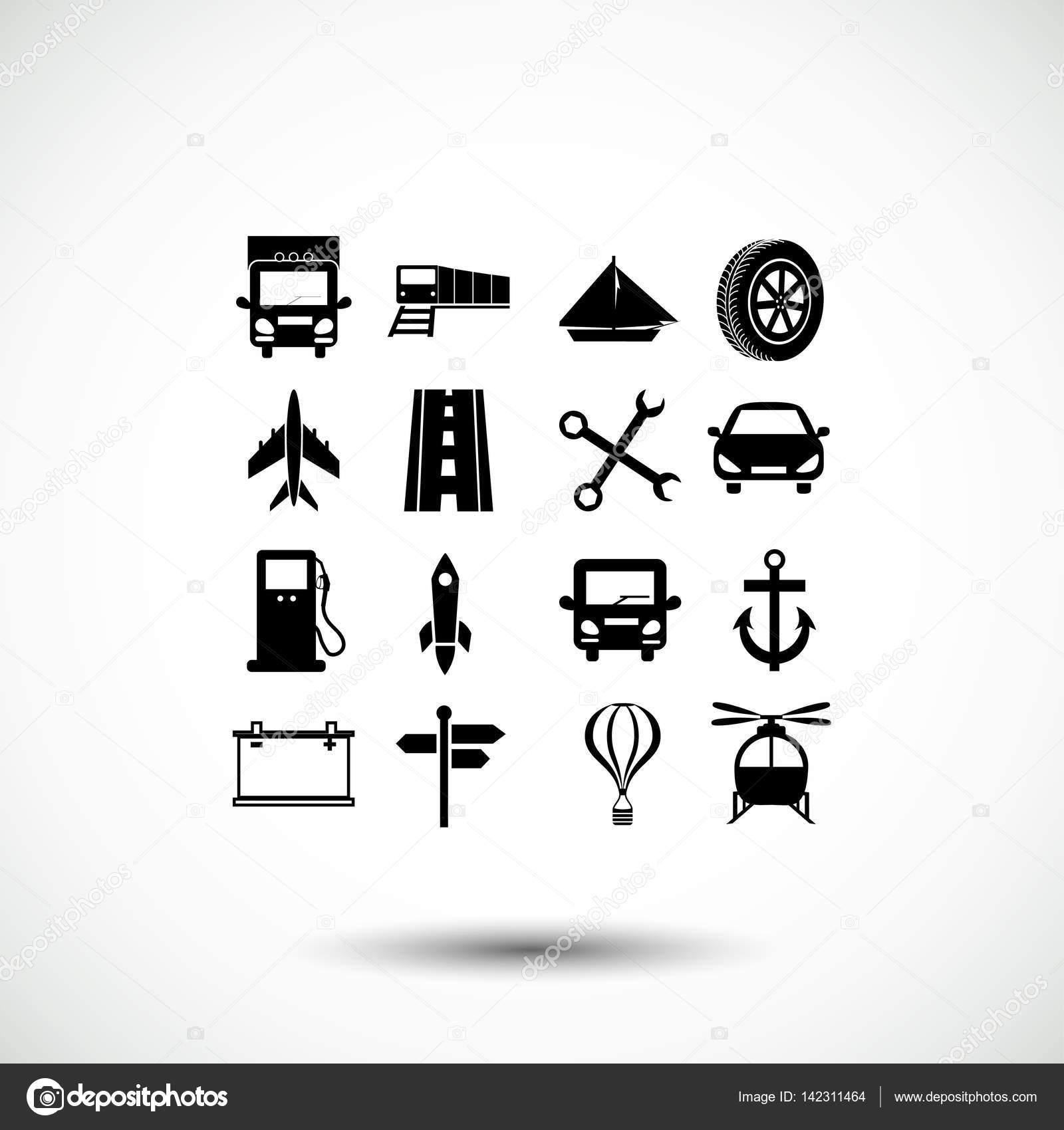 Transport signs icons Stock Vector by ©SimVA 142311464