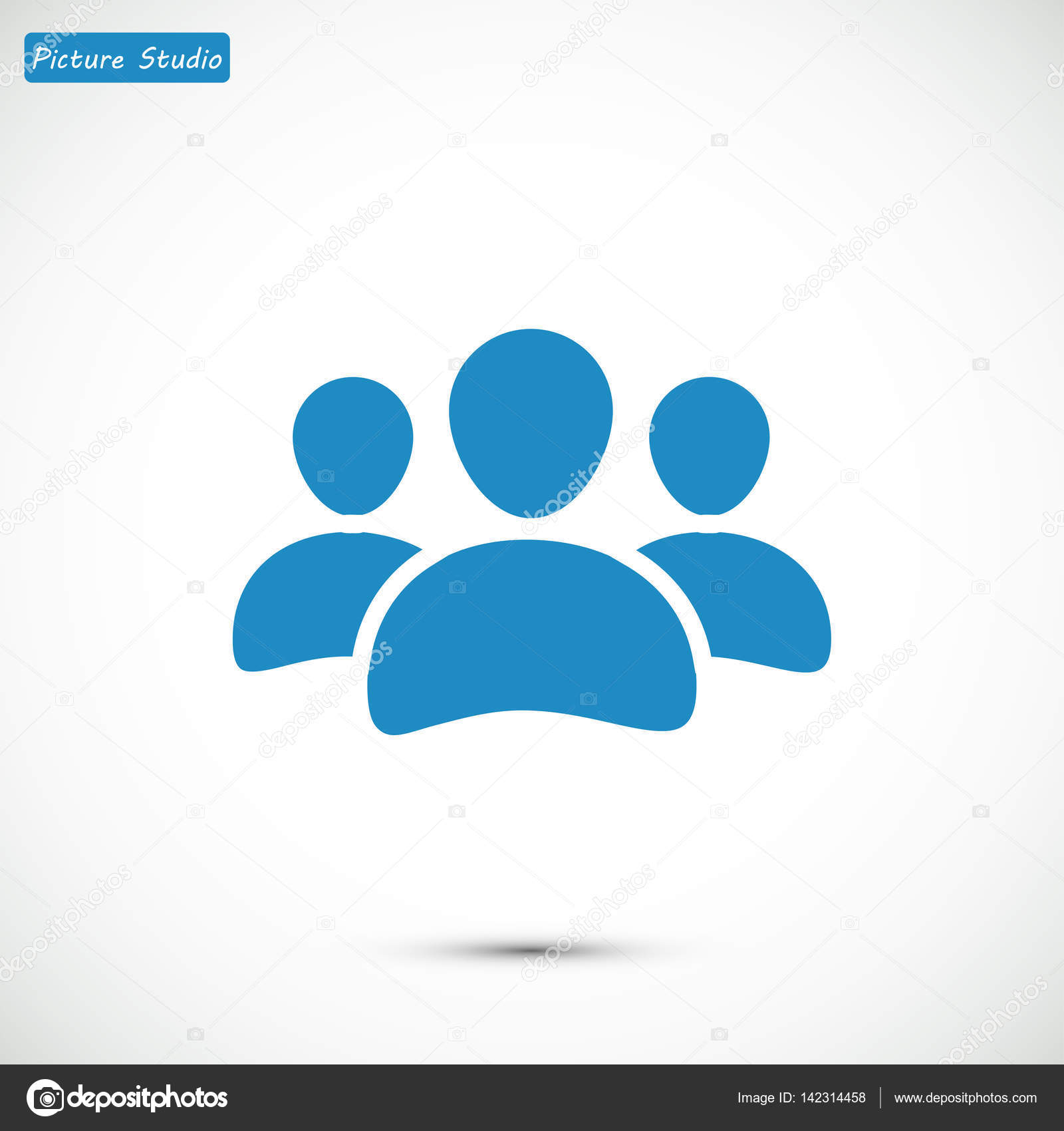 Human figures icon Stock Vector by ©SimVA 142314458