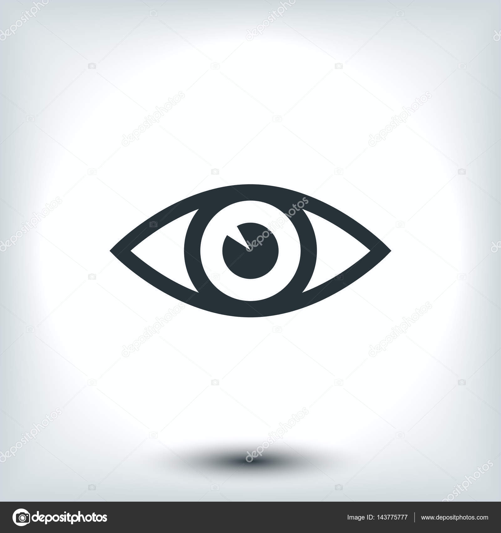 Eye flat icon — Stock Vector © SimVA #143775777