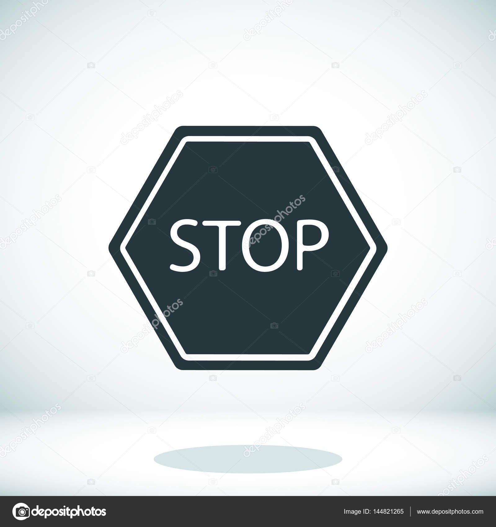 Stop sign icon Stock Vector by ©SimVA 144821265