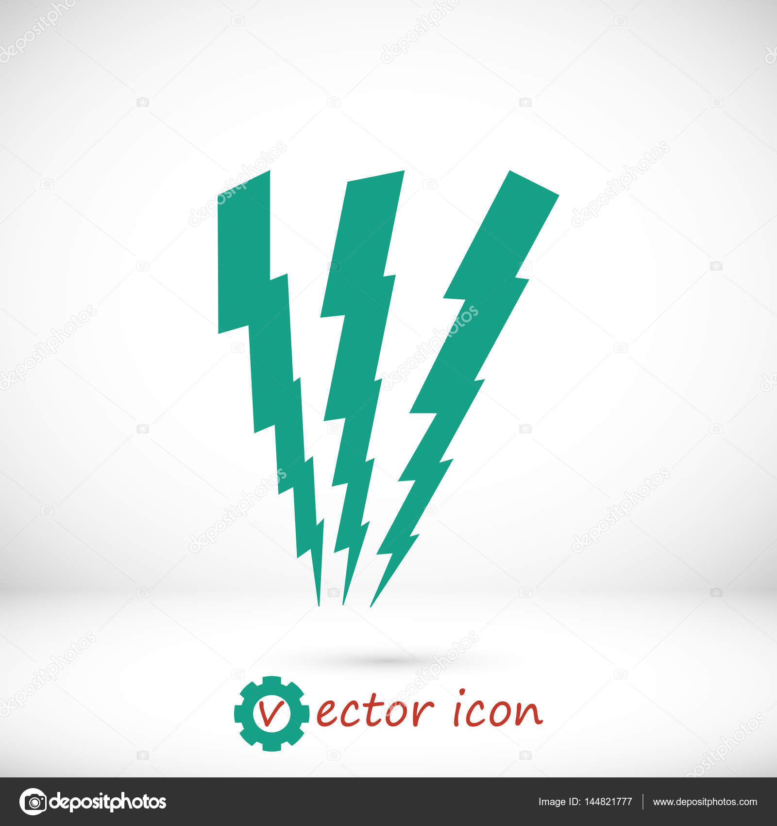 Green lightning icon Stock Vector by ©SimVA 144821777